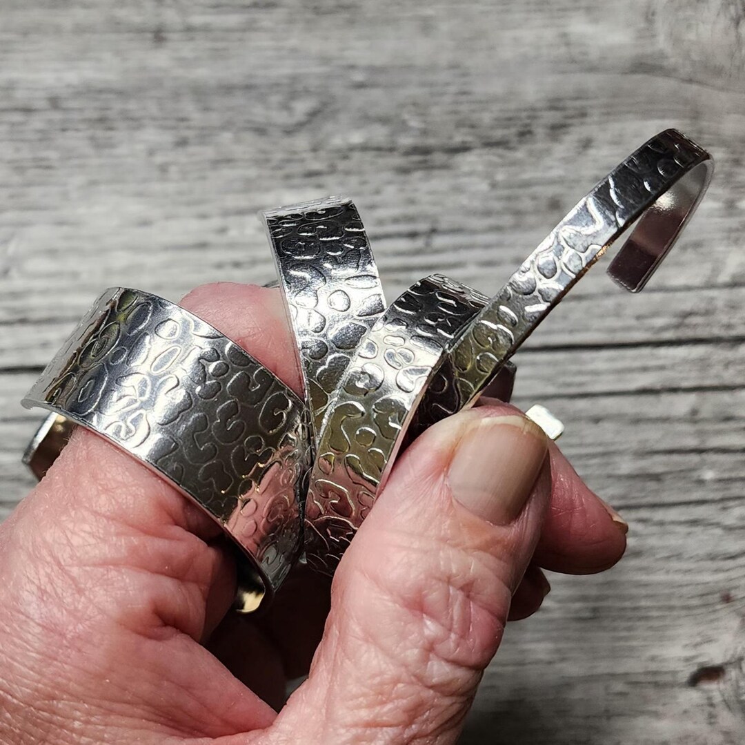 3/8 X 6" 14gs (10) Cheetah Pattern Bracelet Blank Rolling Mill or Press ...