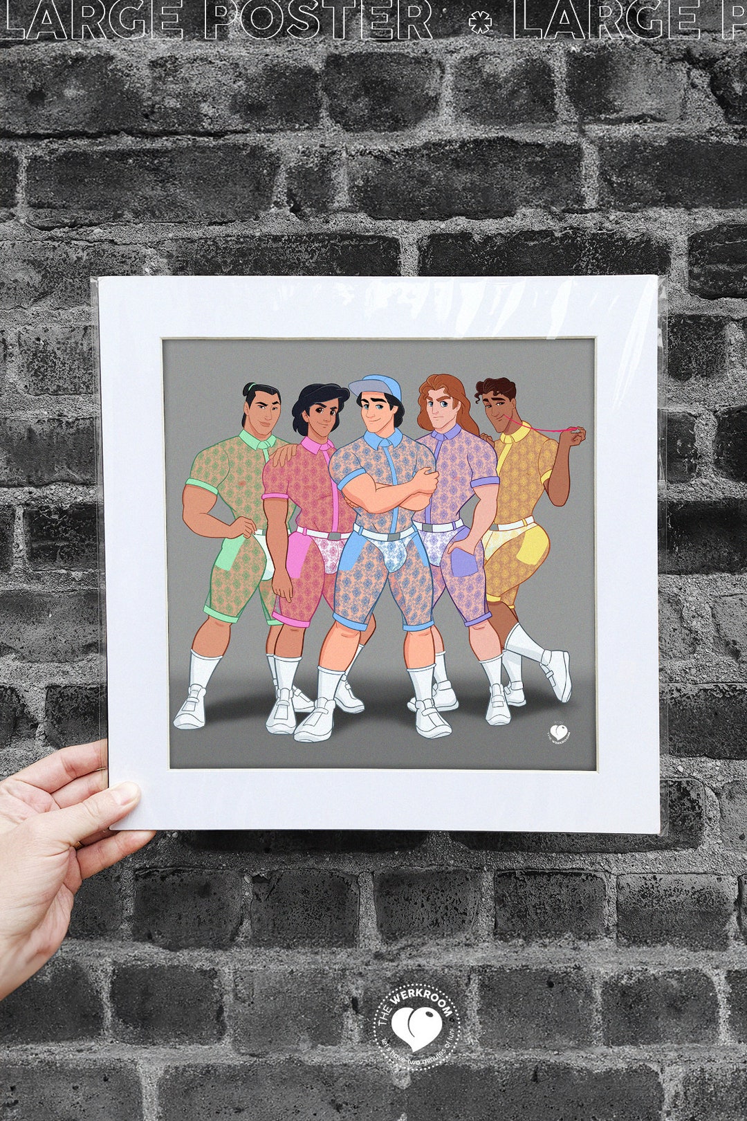 Matted Poster Princes Lace Special Edition, Queer Artwork, Gay Princes ...