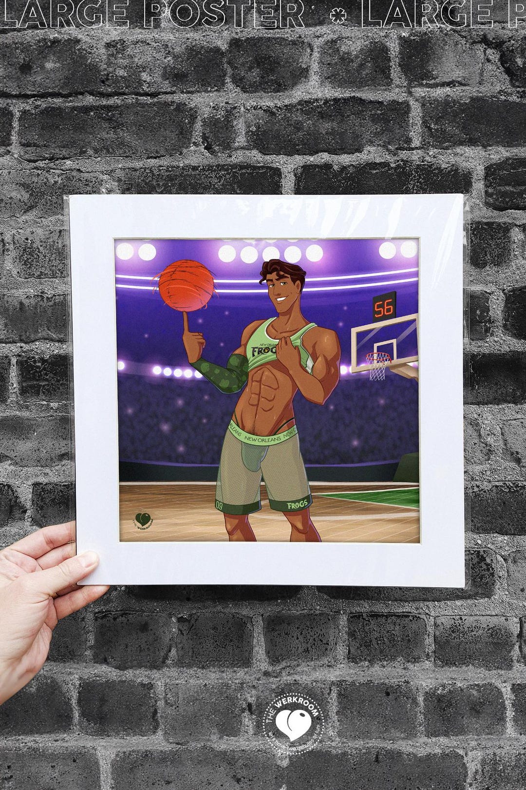 Matted Poster Basketball Naveen Jocks, Queer, Gay Sport, LGBT Decor ...