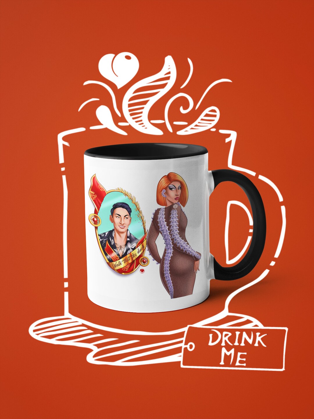 Coffee Mug Anetra Draglam, Queer Artwork, Drag Queens, Gay, LGBTQ Mug ...