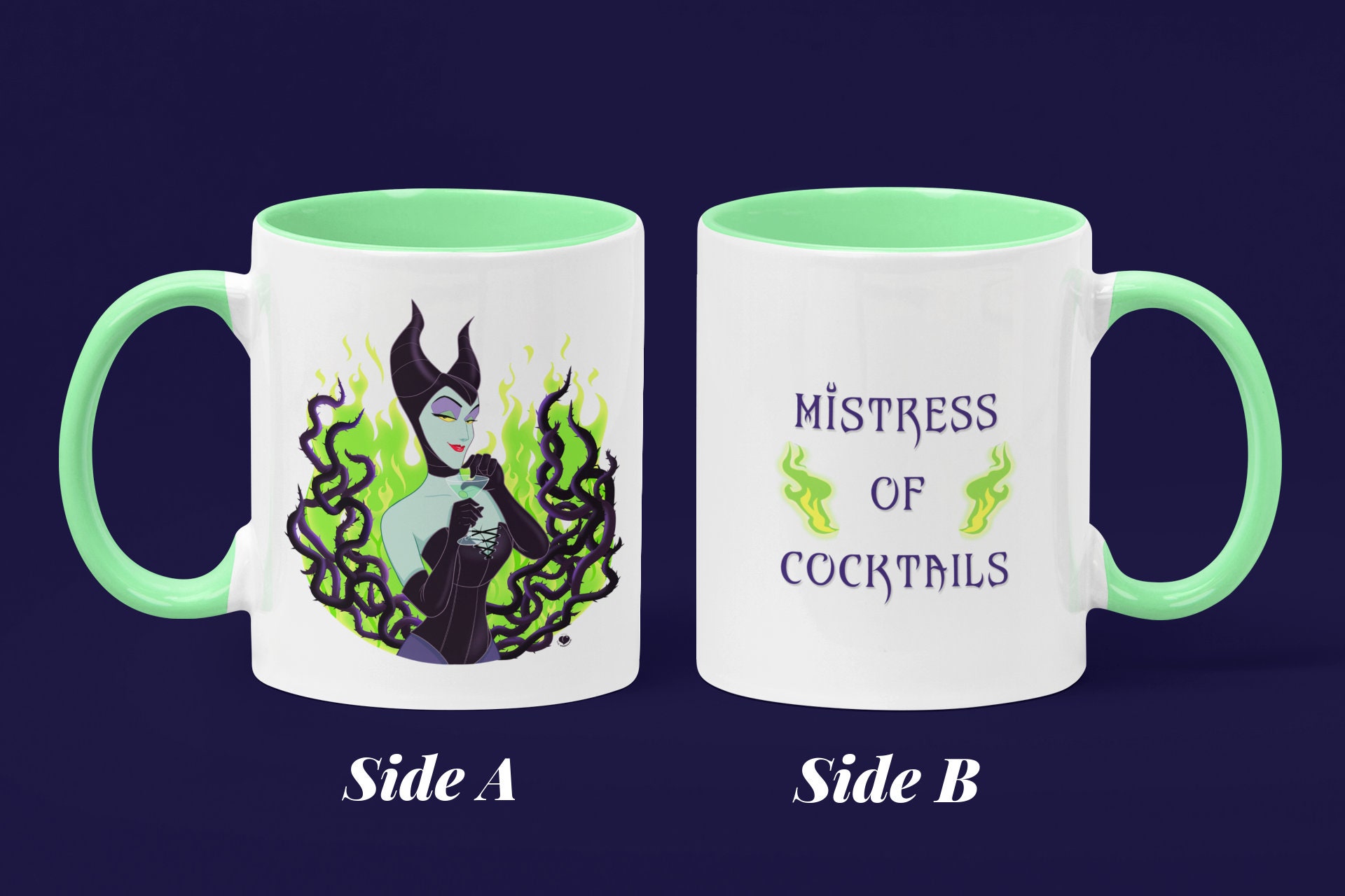 Coffee Mug Maleficent Villains, Queer Artwork, Gay, Parody Illustration ...