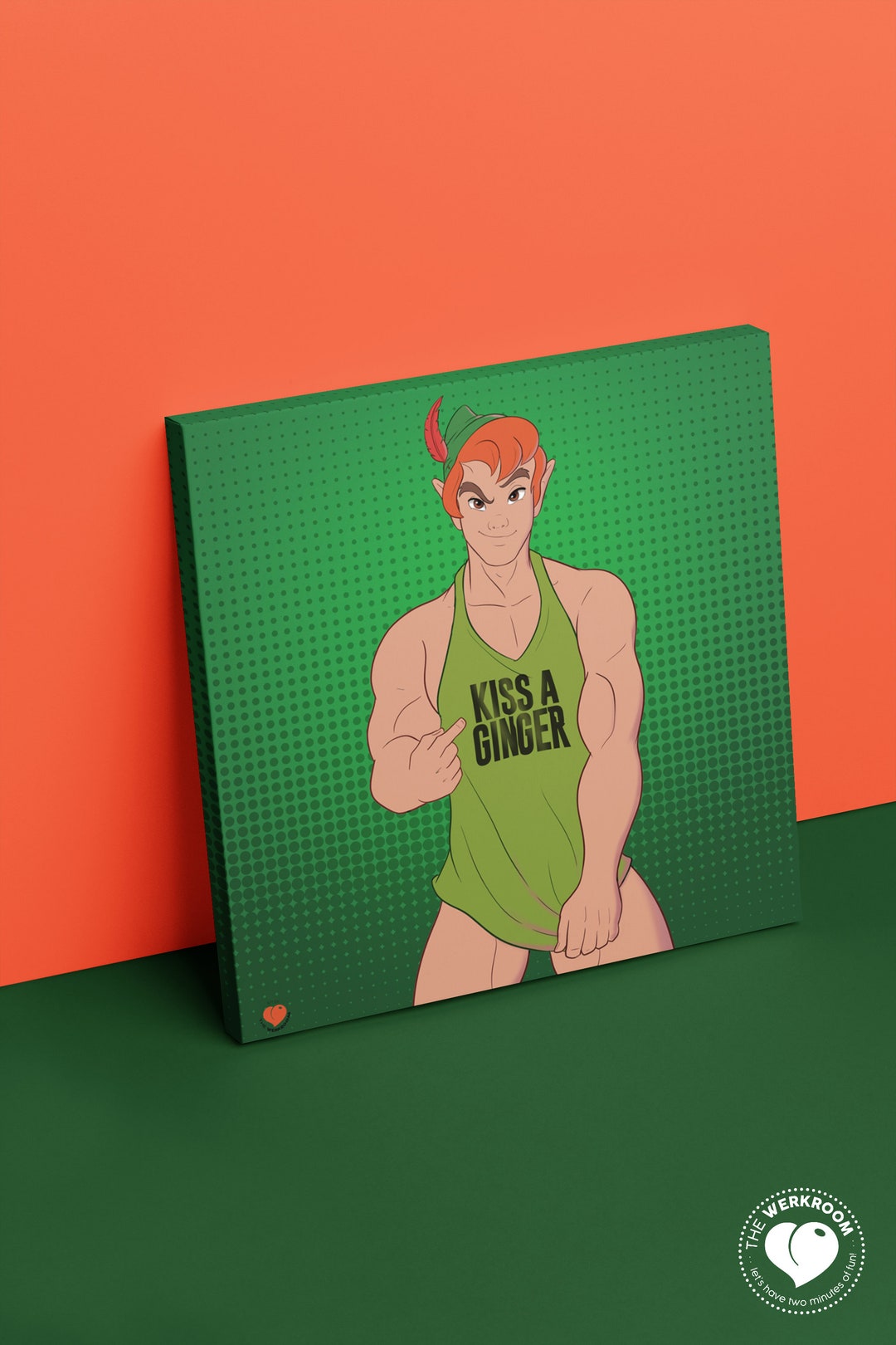 Stretched Canvas Kiss a Ginger Dudes, Queer Art, Gay Illustration ...