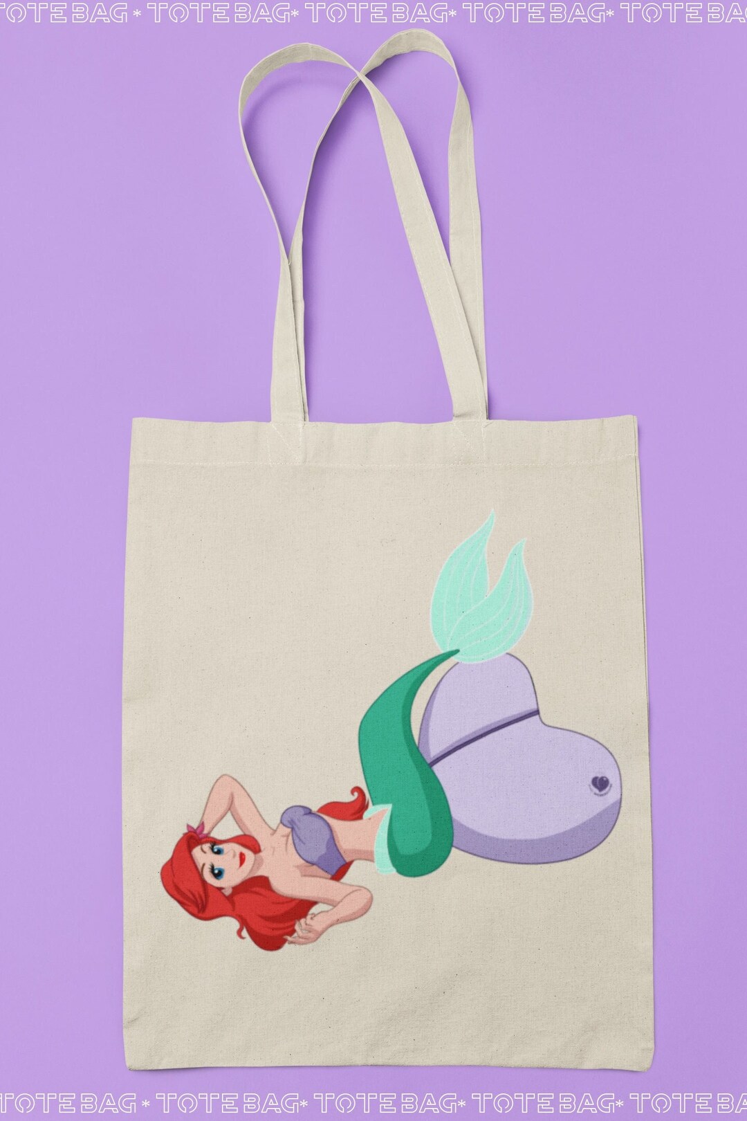 Tote Bag Love Ariel Limited Edition, Disney Princesses, Parody, Fun Bag ...