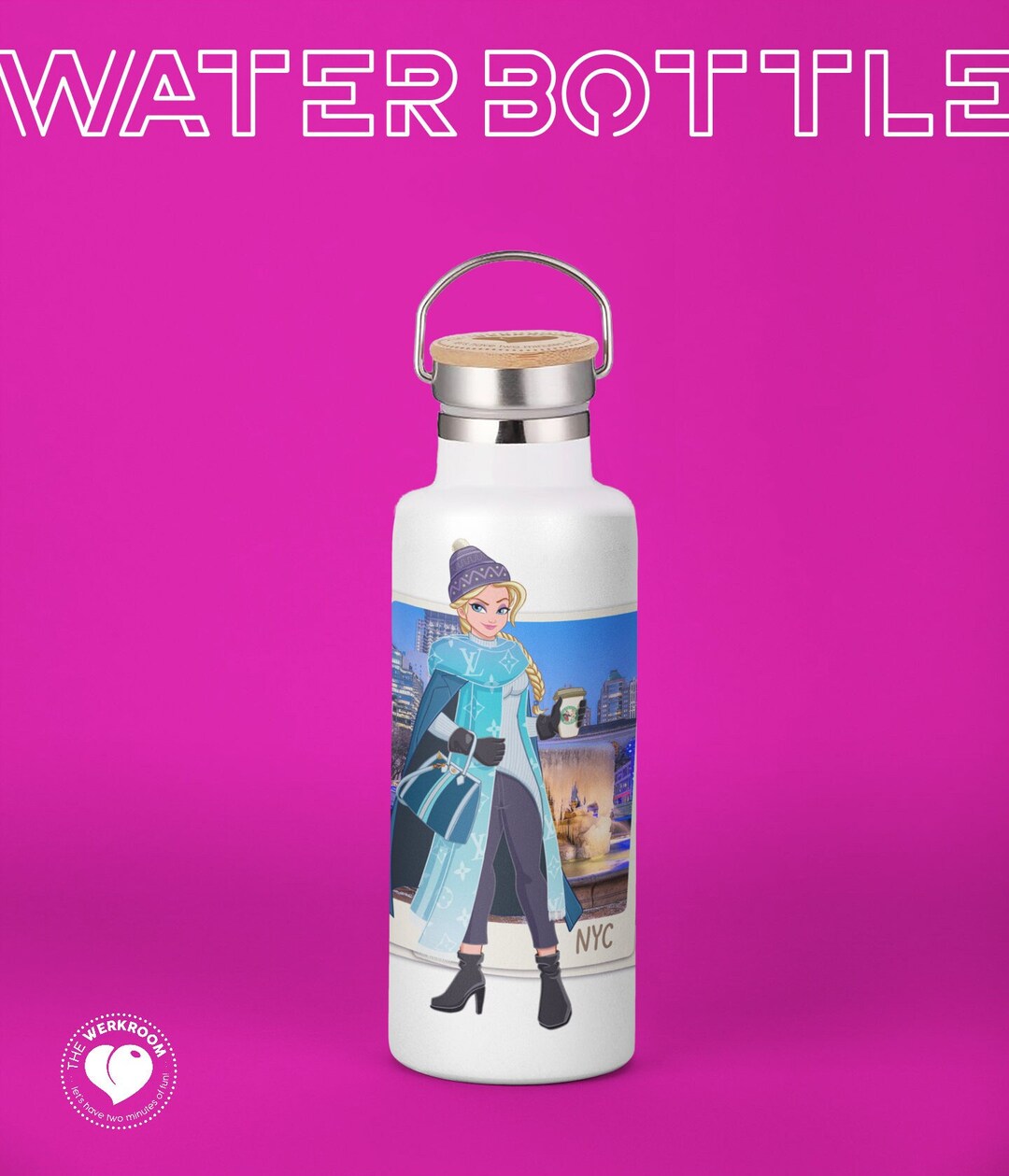 Water Bottle Elsa Street Fashion, Frozen, Parody Art, Princess, Fashion ...