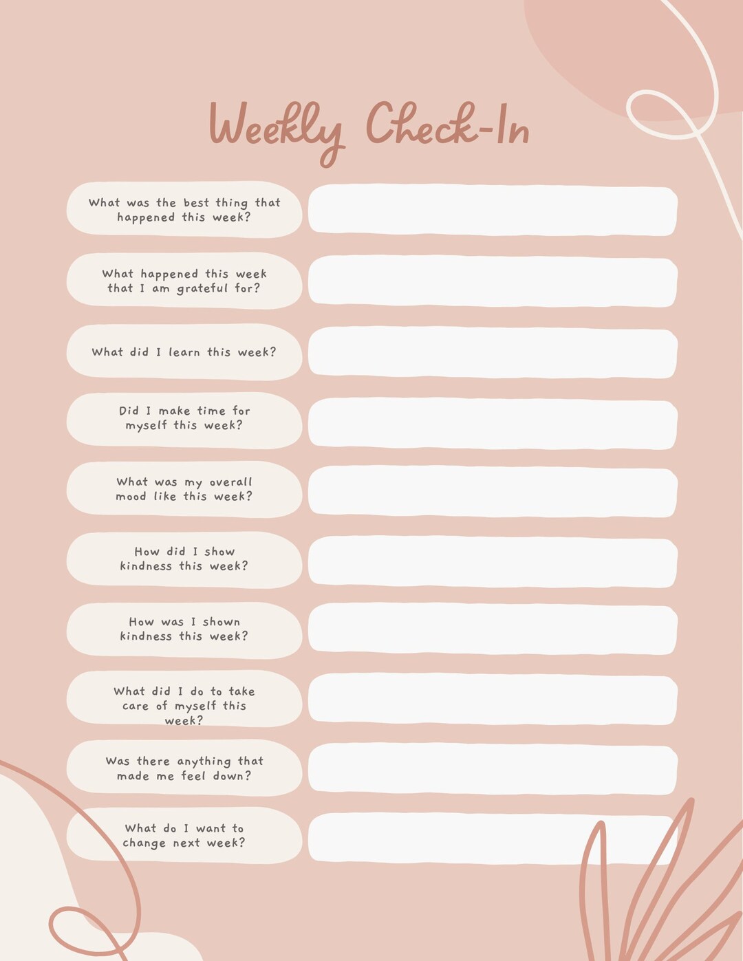 Weekly Accountability Check-in - Etsy