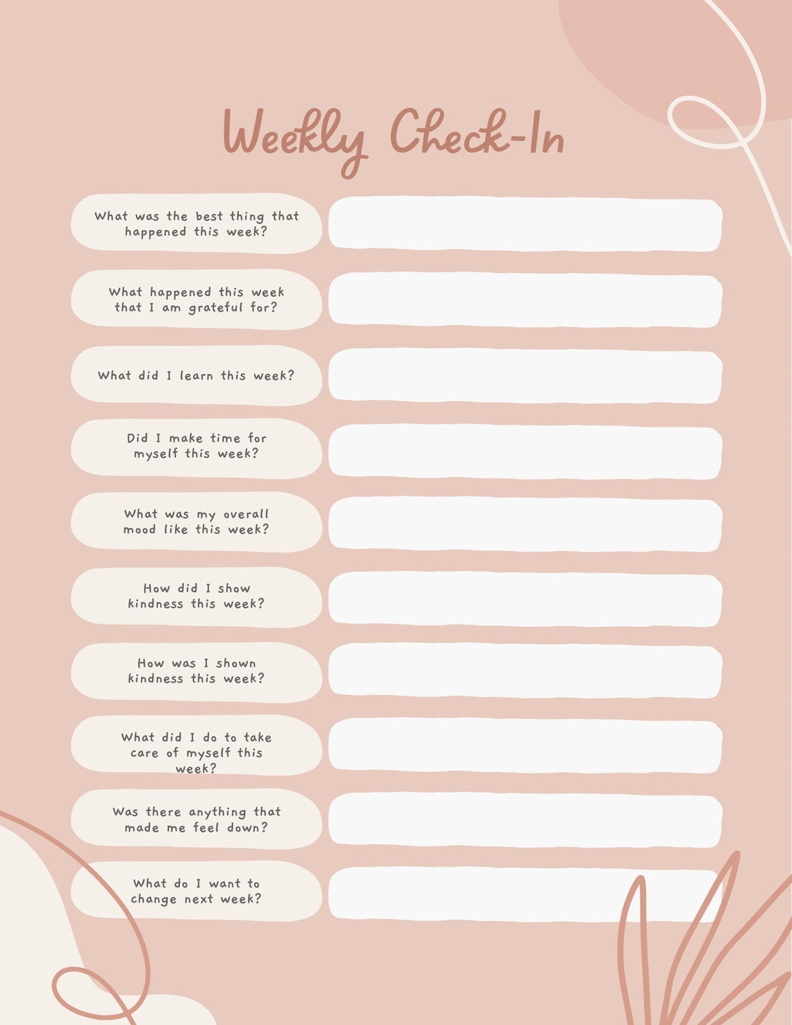 Weekly Accountability Check-in - Etsy