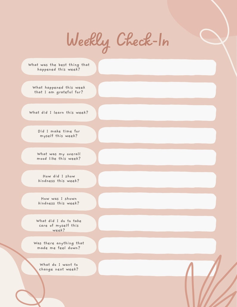 Weekly Accountability Check-in - Etsy