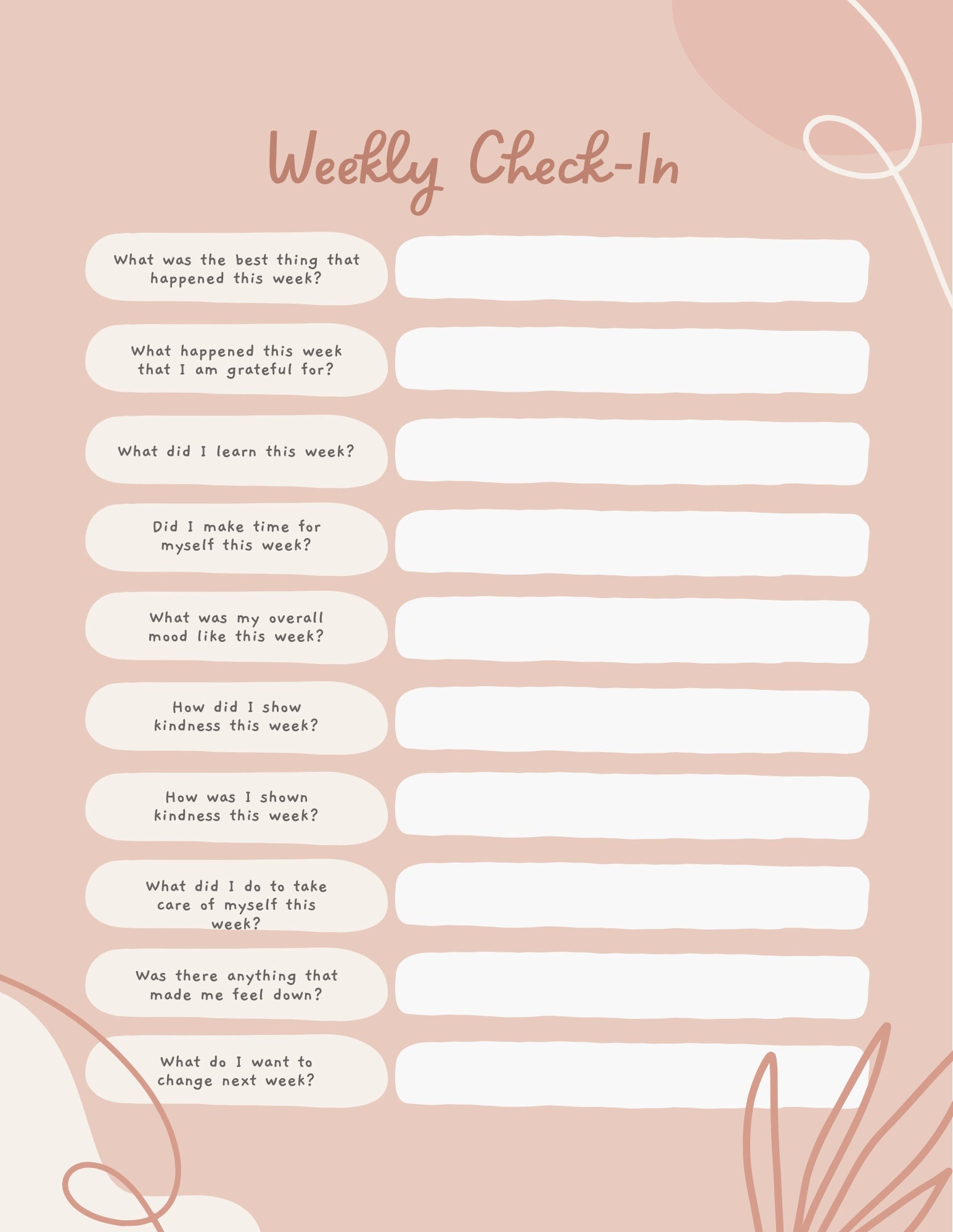 Weekly Accountability Check-in - Etsy