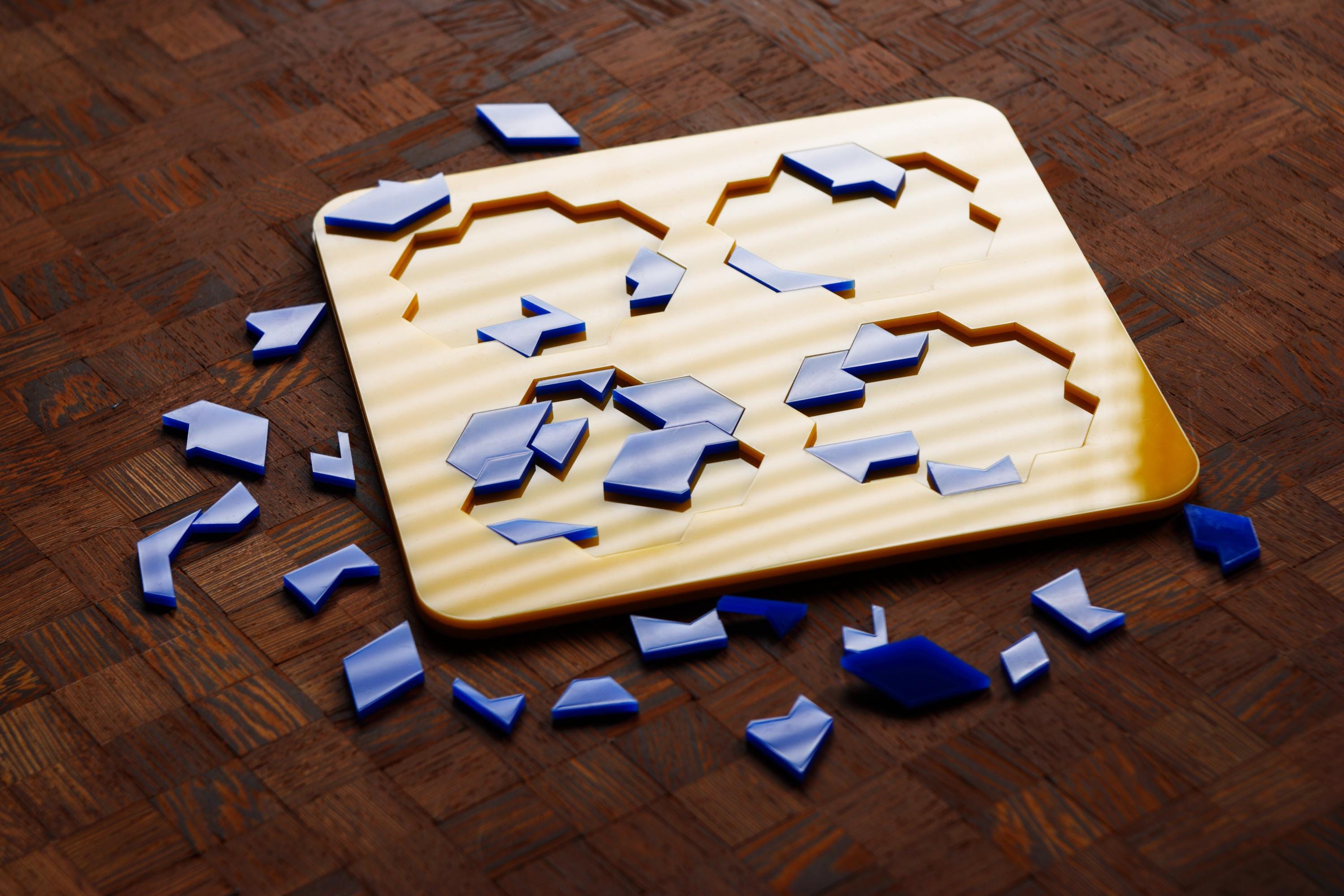 2D Packing Puzzle – Laser Cut Brain Teaser - Four Geometric Shapes ...