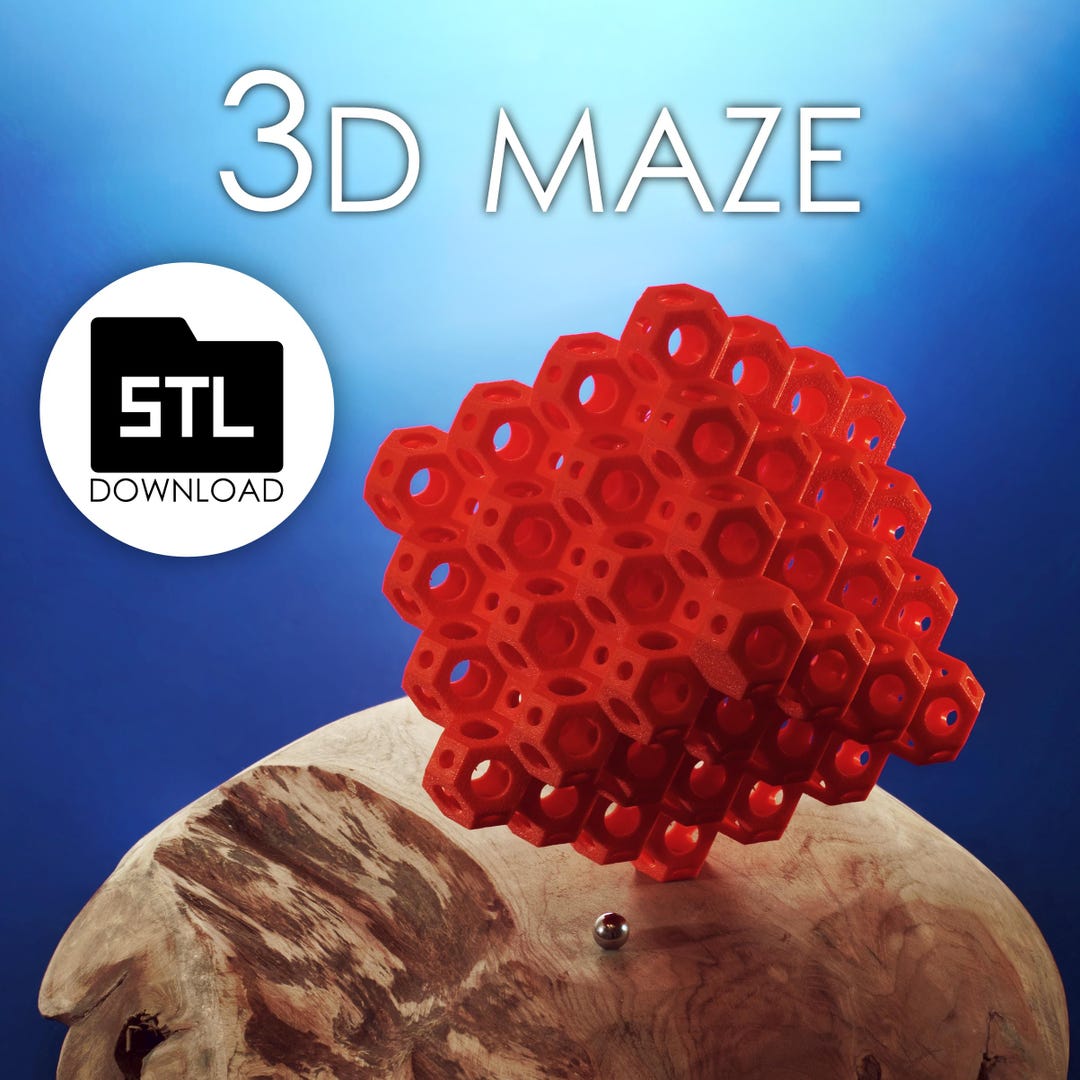 3D Maze Labyrinth - STL File Download for 3D Printing - Etsy