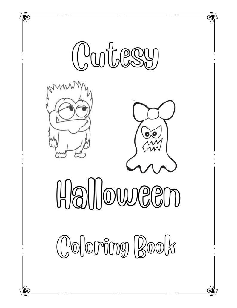 Cutesy Halloween Coloring Book - Etsy