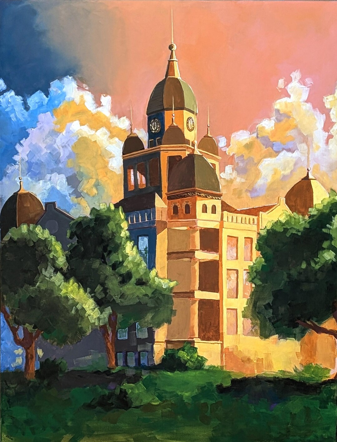 30x40" Canvas Print of Denton Courthouse - Etsy