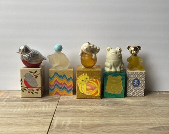 1970s Avon Green Frog Perfume Bottle Figurine Decanter Vintage Emerald ...