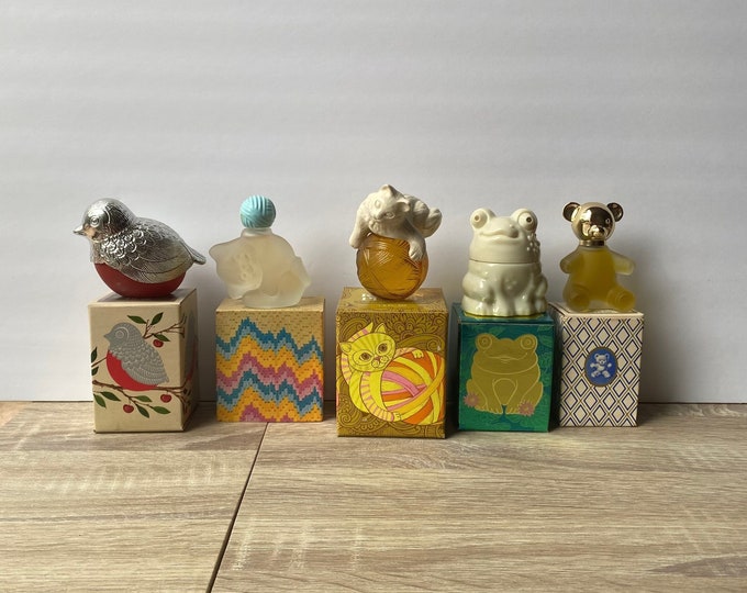 1970s Avon Green Frog Perfume Bottle Figurine Decanter Vintage Emerald ...