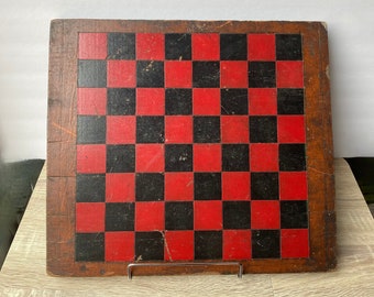 Antique Gameboard, 19th C. Painted Checkerboard, Checker Board - Etsy
