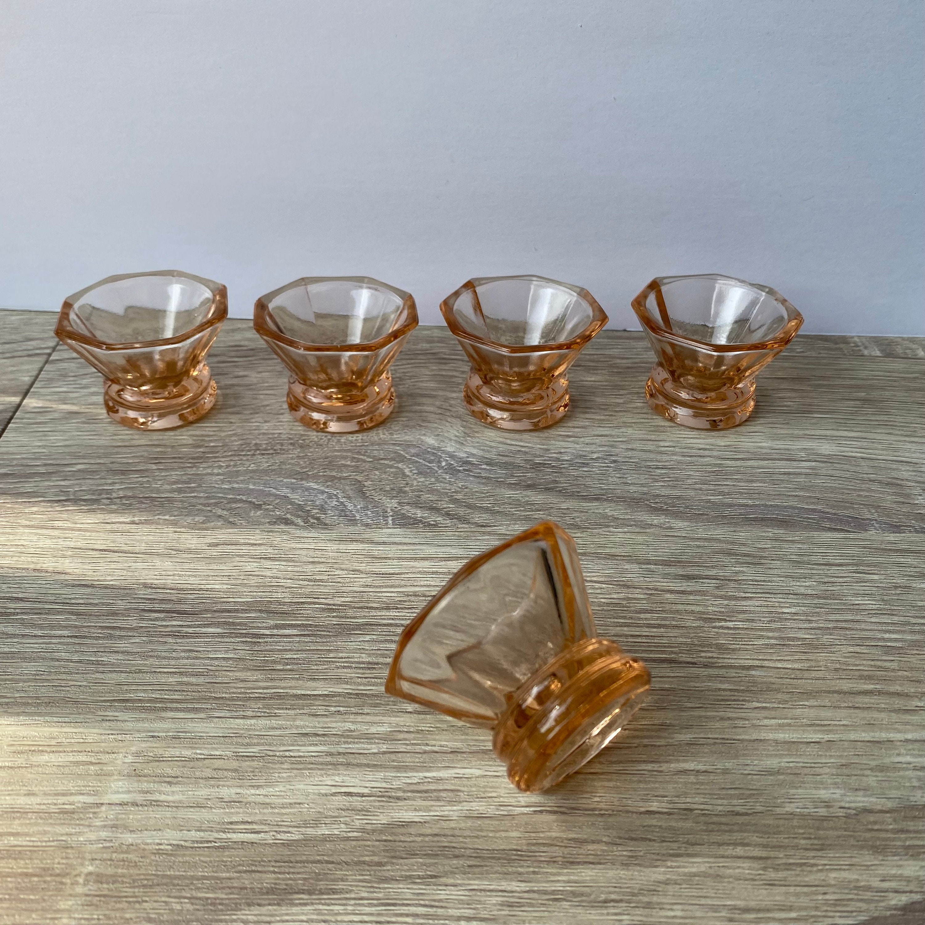 Pink Depression Glass Serving Platter and Open Salt Cellar - Etsy