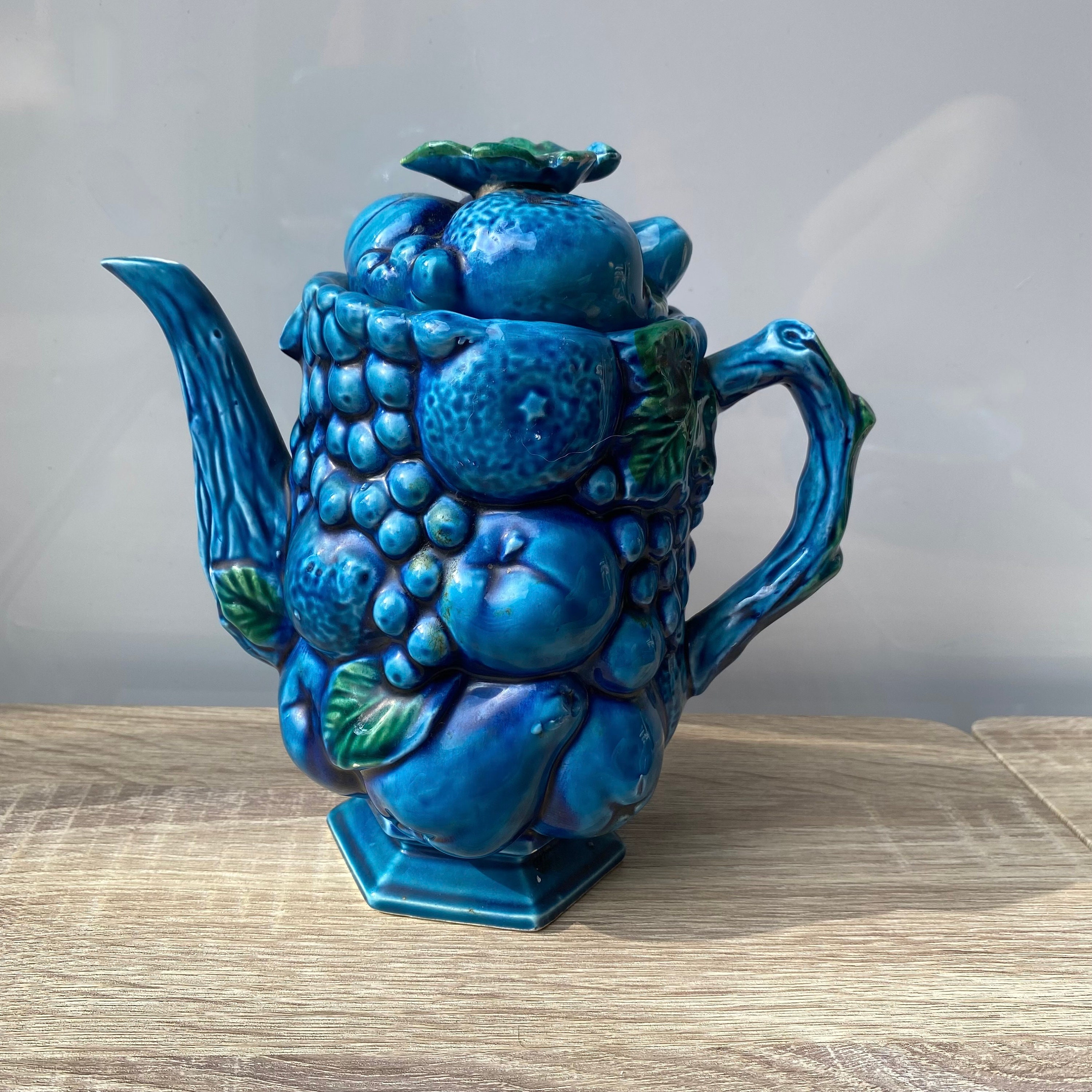 Vintage Inarco Japan Blue Mood Indigo Art Teapot and Soup - Etsy