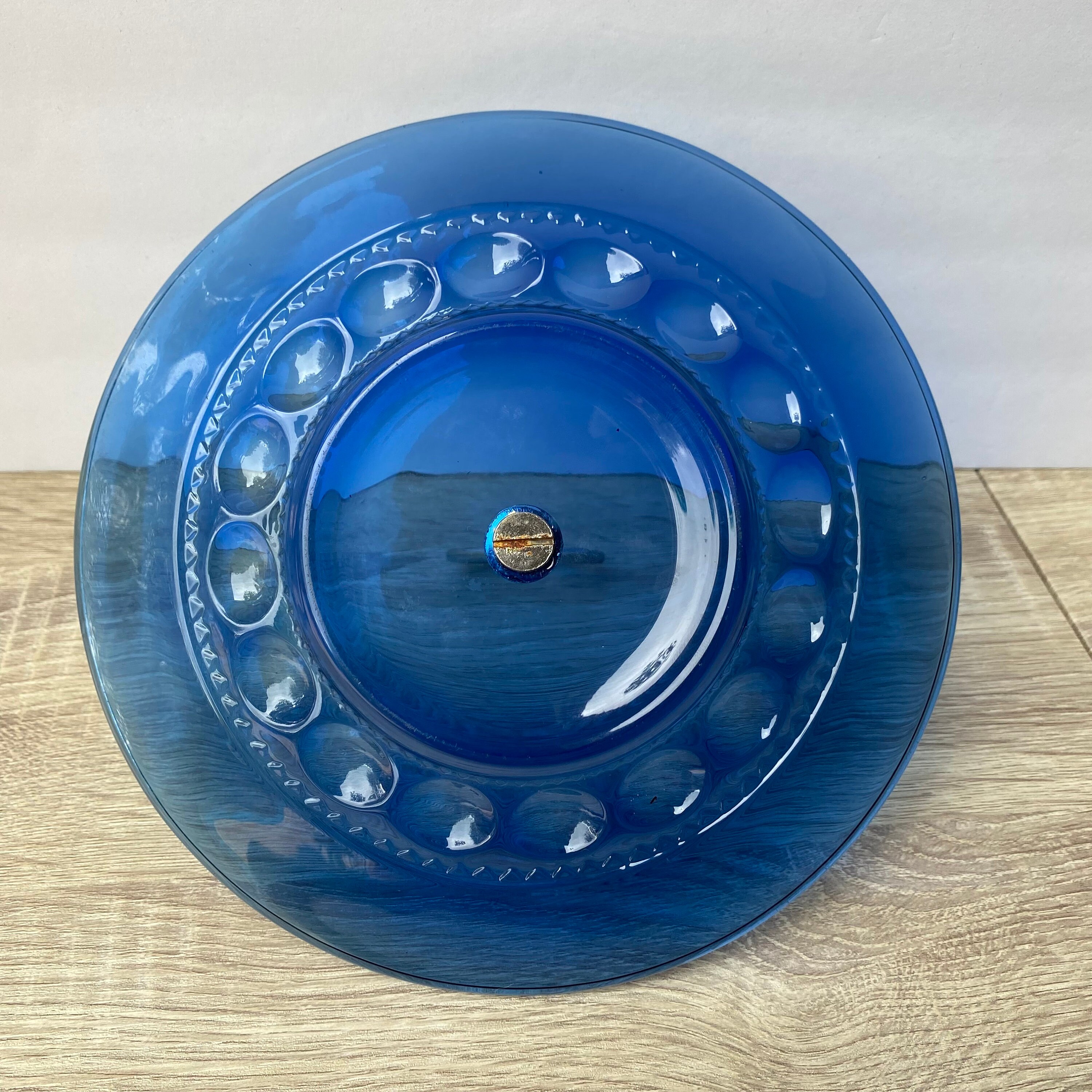 Vintage Tiara Glass Tidbit Tray, Kings Crown Imperial Blue Snack Plate ...