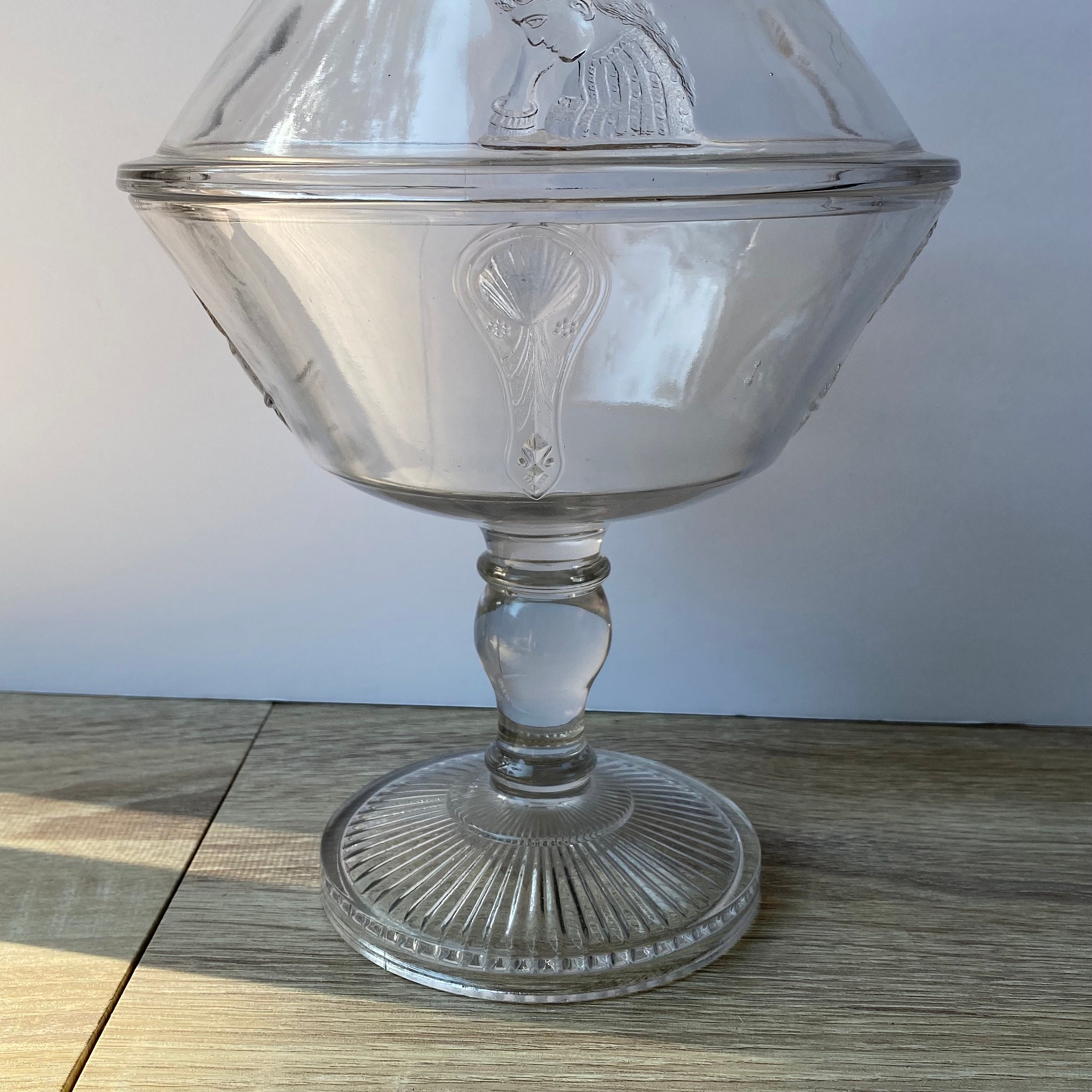 Antique EAPG Adams 1800s Lidded Compote Featuring Opera - Etsy