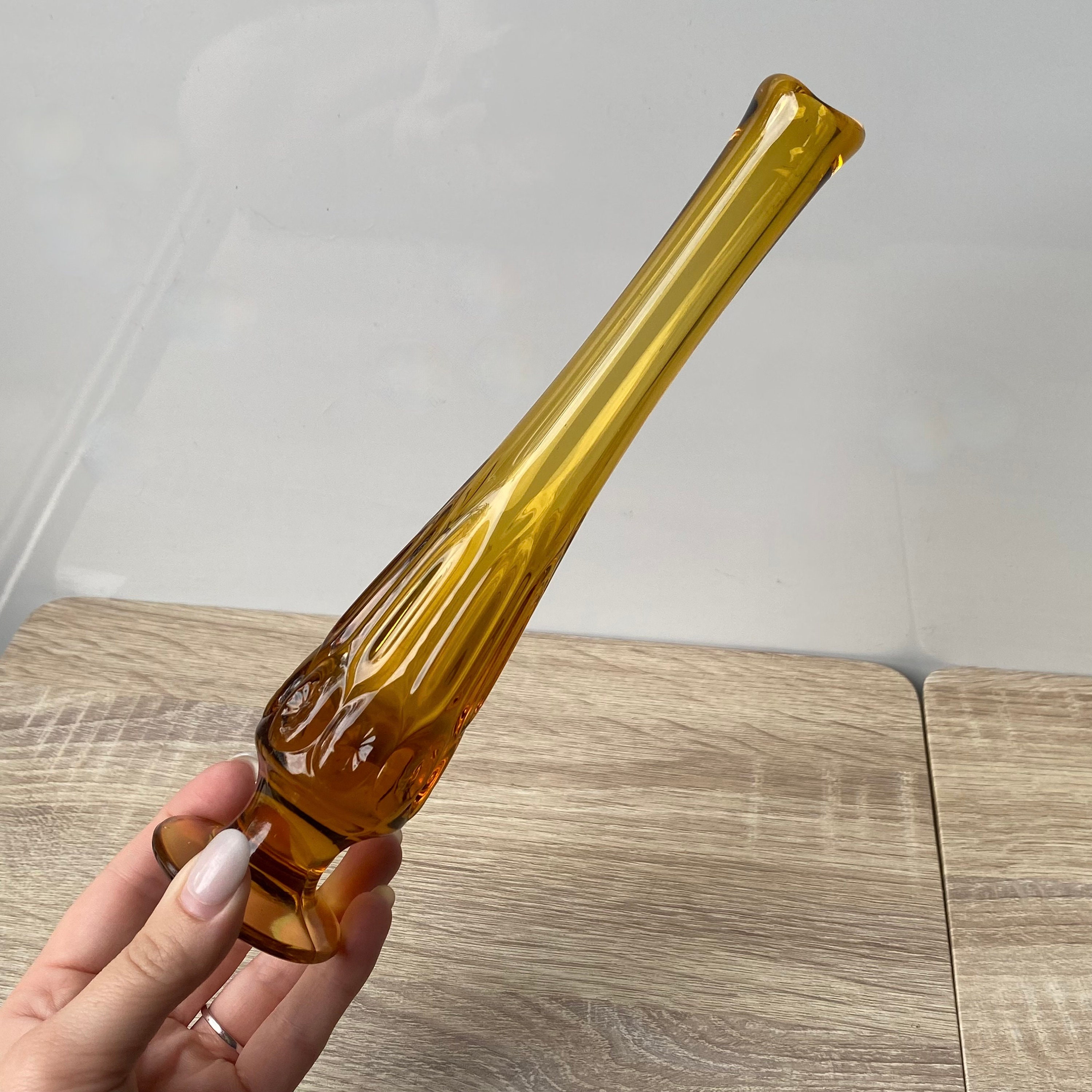 Vintage Amber Moon and Star Bud Swung Vase, Collectable Art Glass, Moon and Stars Glass - Etsy