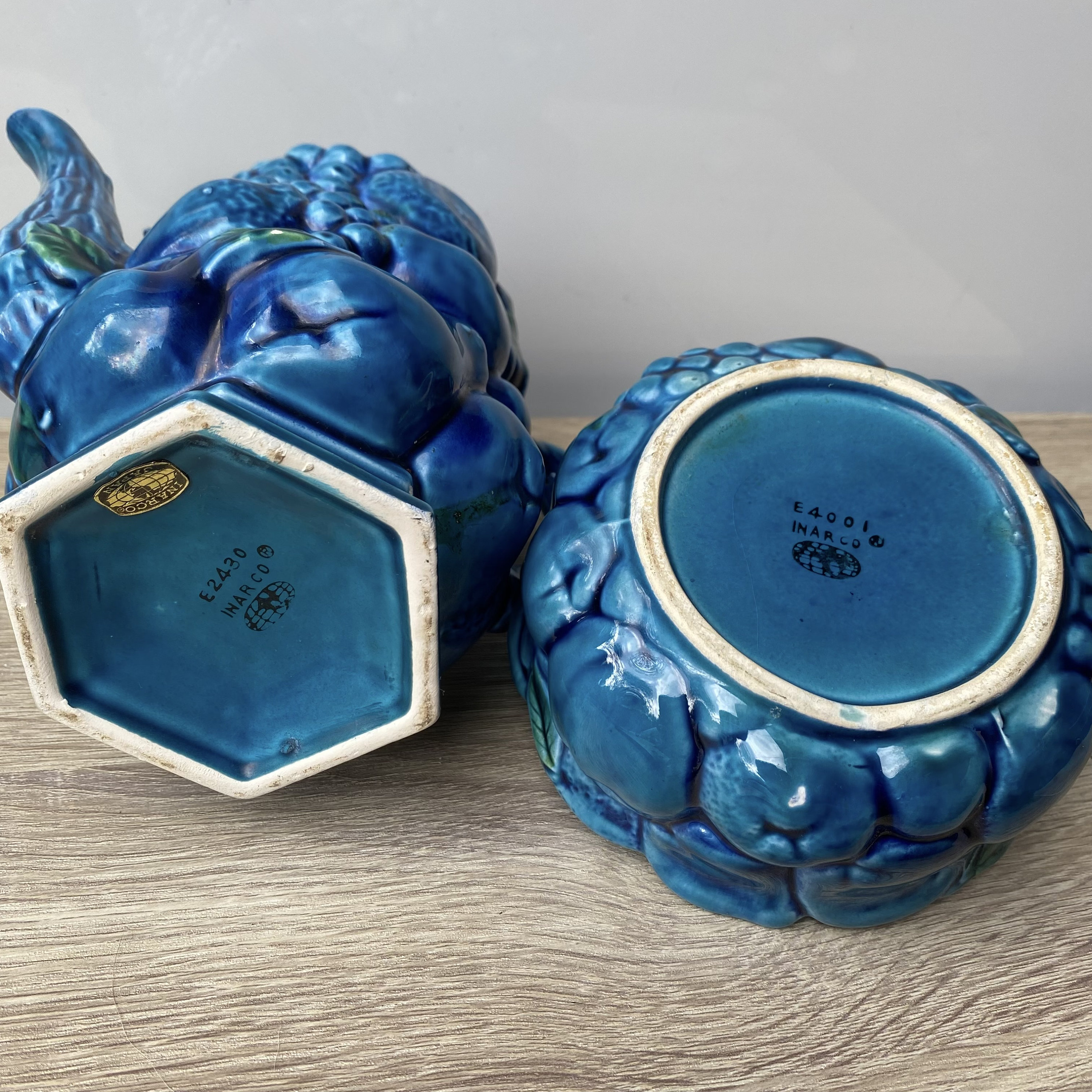 Vintage Inarco Japan Blue Mood Indigo Art Teapot and Soup - Etsy