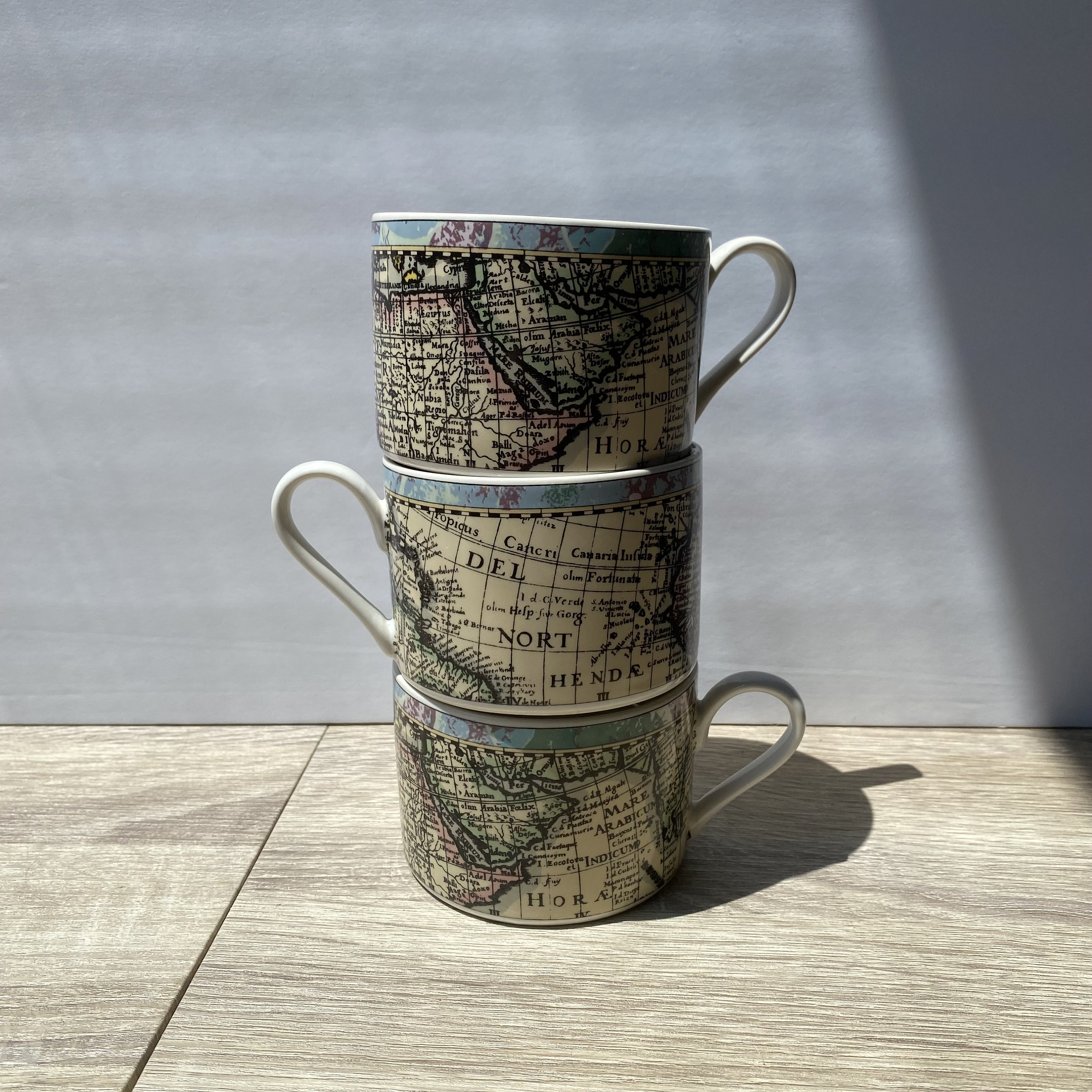 Vintage Fitz and Floyd Old World Maps Habitat Americana Coffee Cup ...
