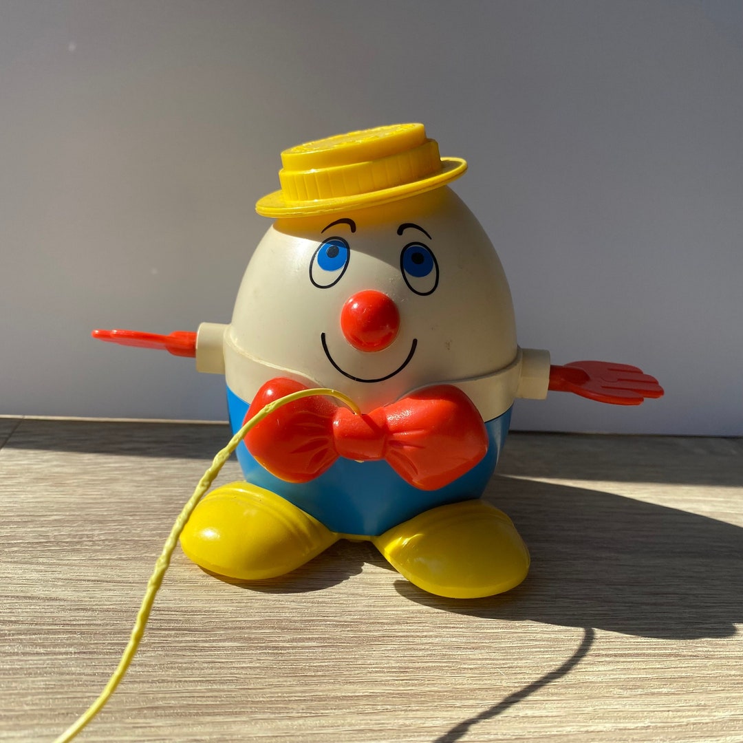 Vintage 1970s Fisher Price Humpty Dumpty Pull Toy #736, Collectable ...