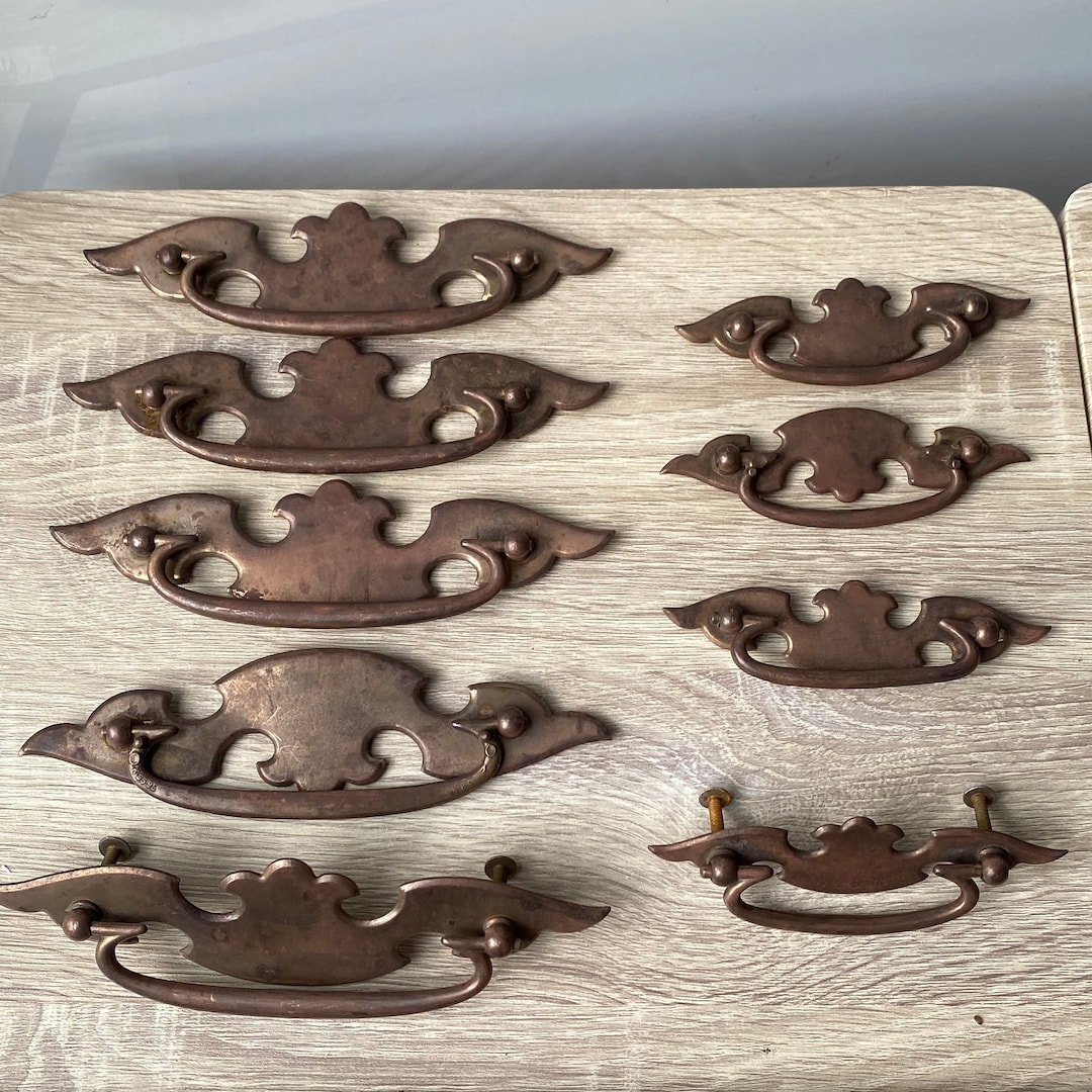 Chippendale Batwing Decorative Drawer Pulls Set of 9 Vintage - Etsy