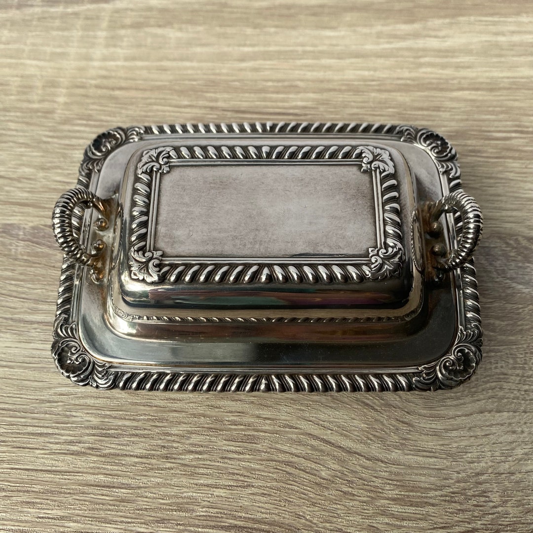 20th Century Vintage Small Silver Plated Lidded Dish, Miniature Covered ...