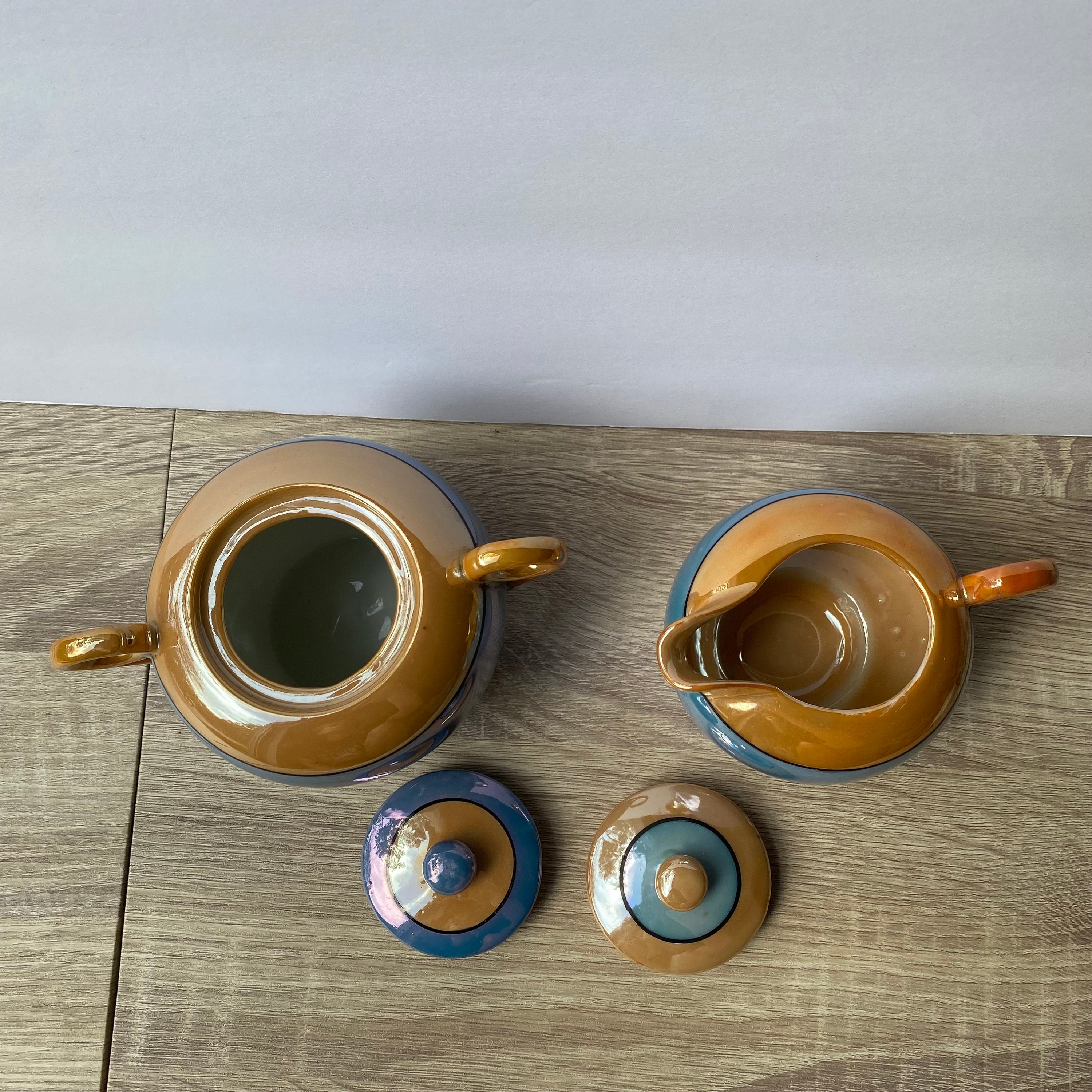 Vintage Japan Takito Lusterware Tea Set Hand Painted - Etsy