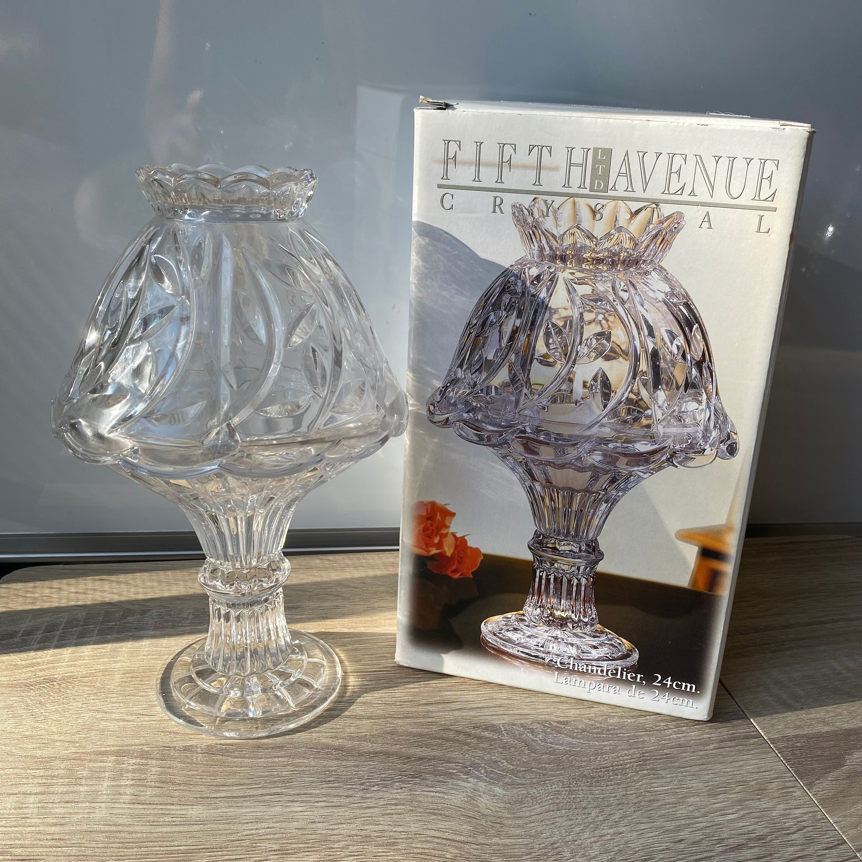 Vintage Fifth Avenue Crystal Fairy Lamp Germany Two Piece - Etsy