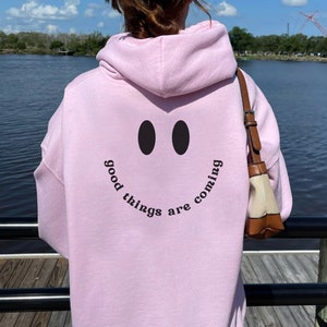 Good Things Are Coming Smiley Face Sweatshirt VSCO Hoodie - Etsy