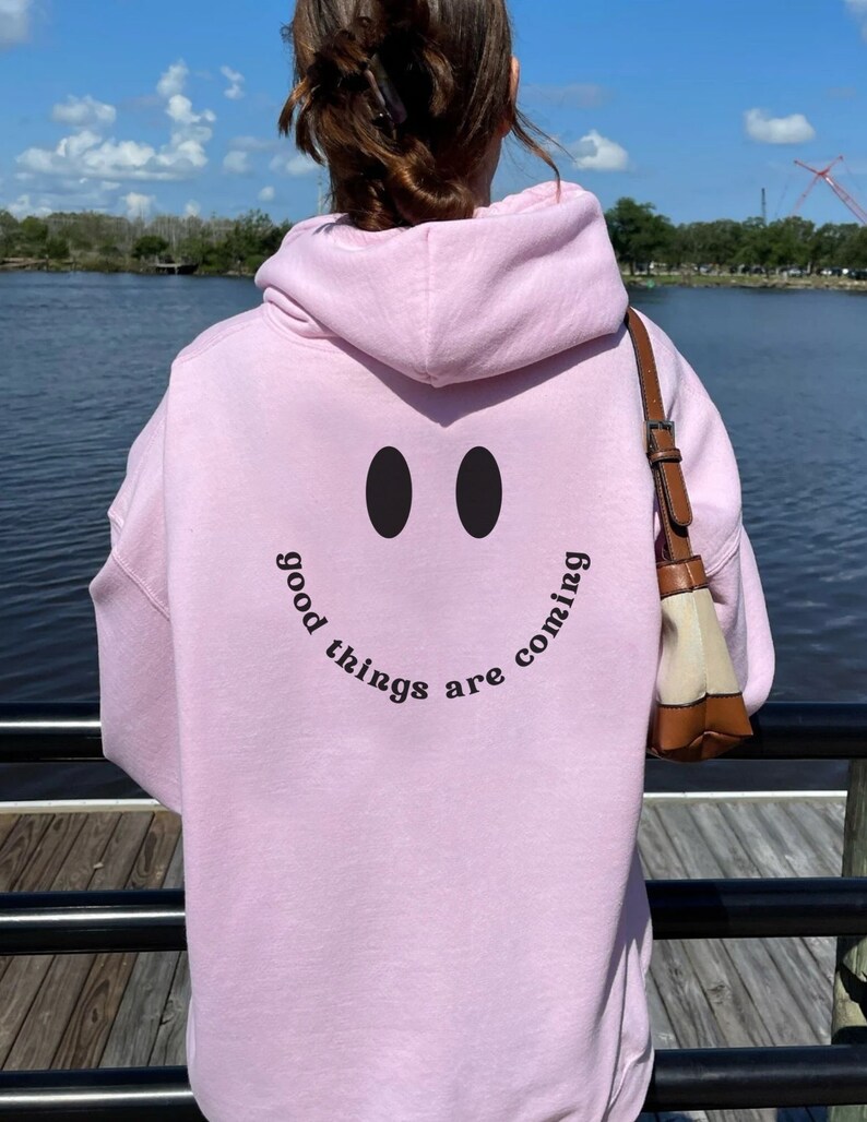 Good Things Are Coming Smiley Face Sweatshirt VSCO Hoodie - Etsy