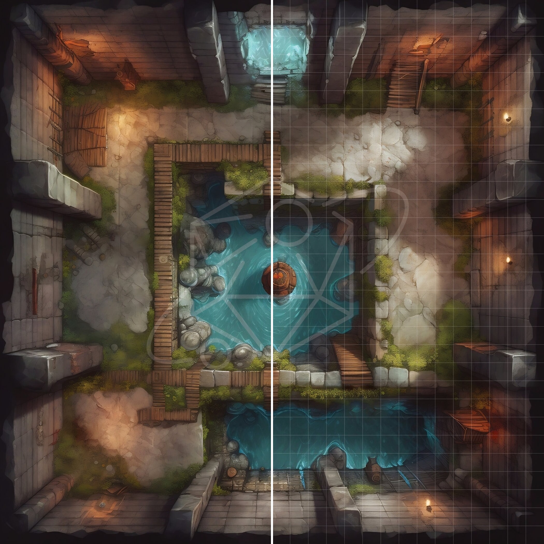 Dnd Dungeon Battlemaps Bundle, RPG Maps Pack, Roll20 Dungeon, Maps ...