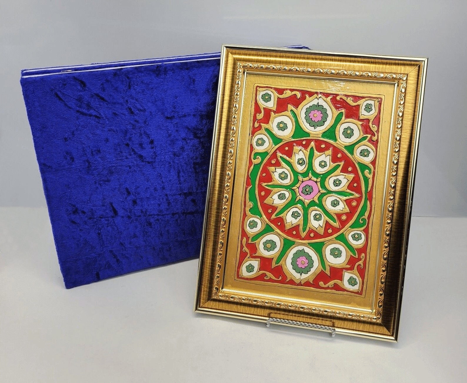 Meenakari Painting Enamel Floral Art Handmade Minakari Ethnic Décor Art ...