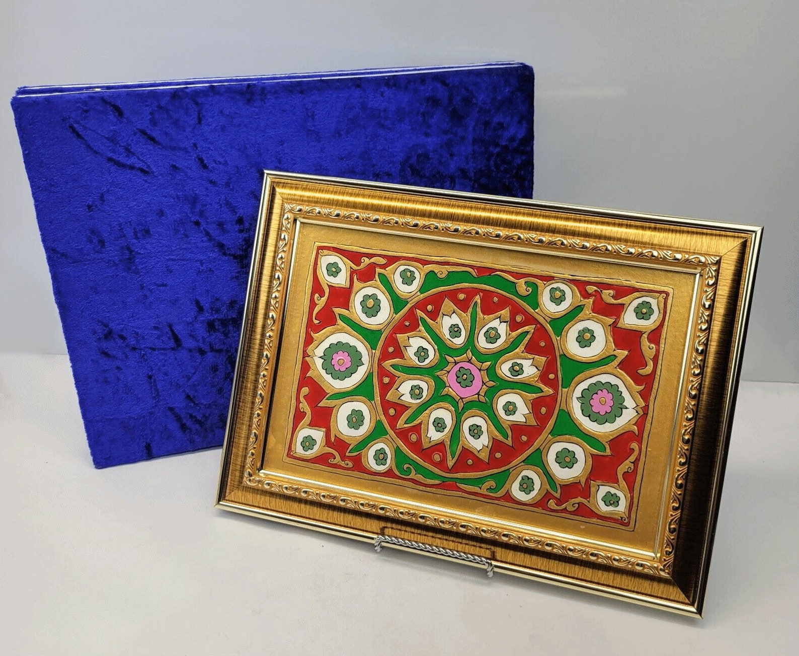 Meenakari Painting Enamel Floral Art Handmade Minakari Ethnic Décor Art ...