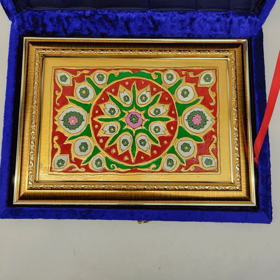 Meenakari Painting Enamel Floral Art Handmade Minakari Ethnic Décor Art ...