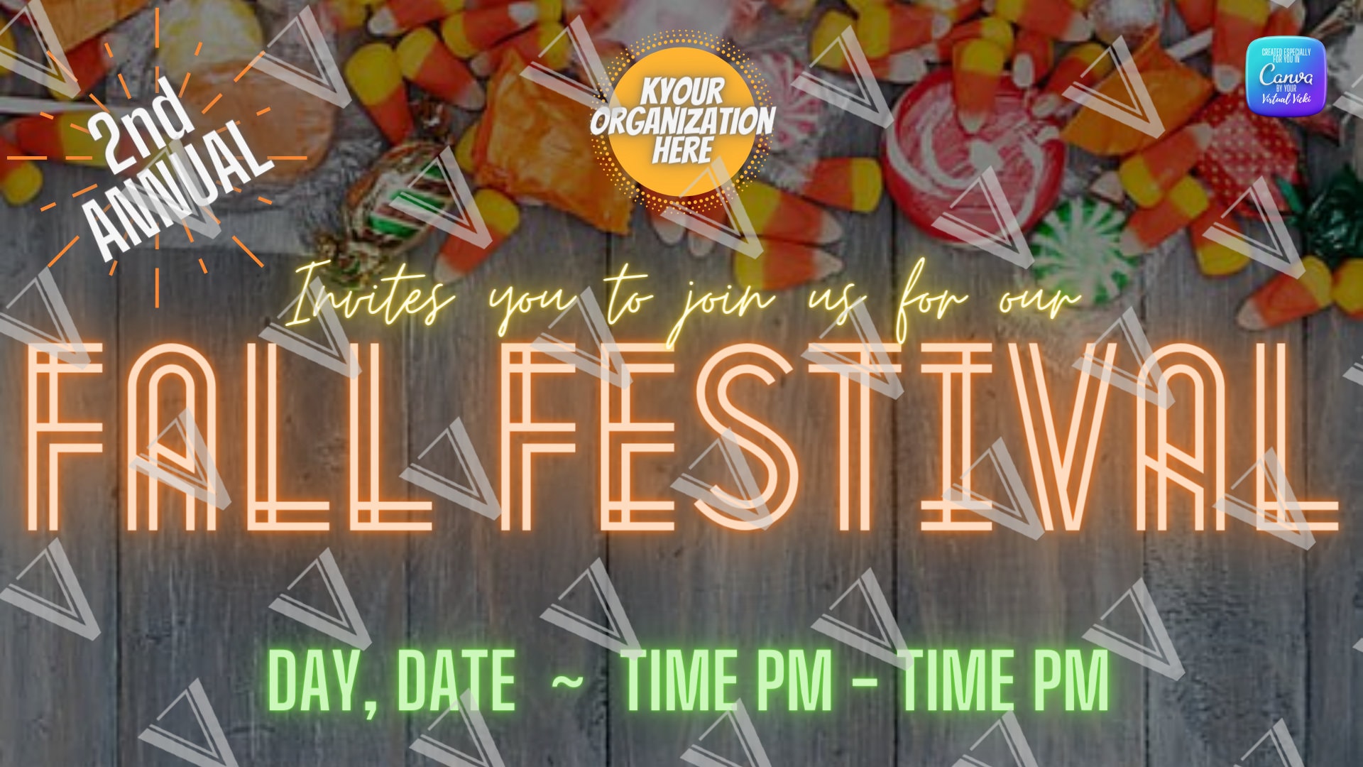 Editable Fall Festival Flyer Invitation & Matching Facebook Event Cover ...