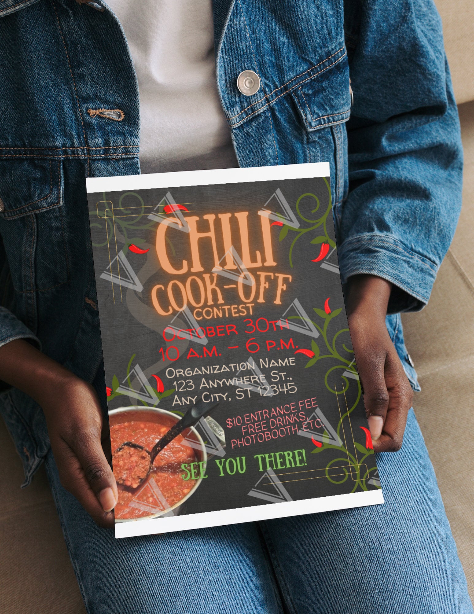 Editable Chili Cook-off Flyer Invitation Canva Template - Etsy