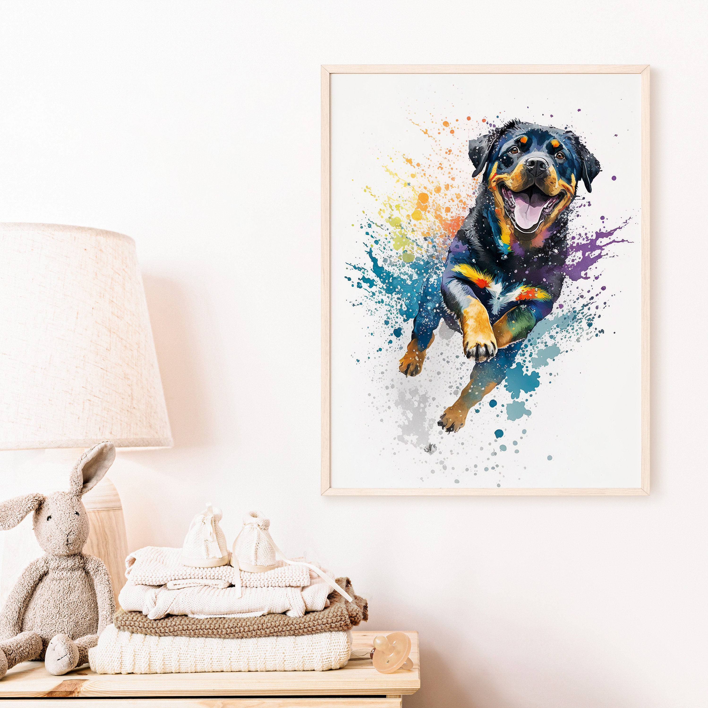 German Rottweiler, Printable Wall Art, Printable Art, Nursery Wall Art ...