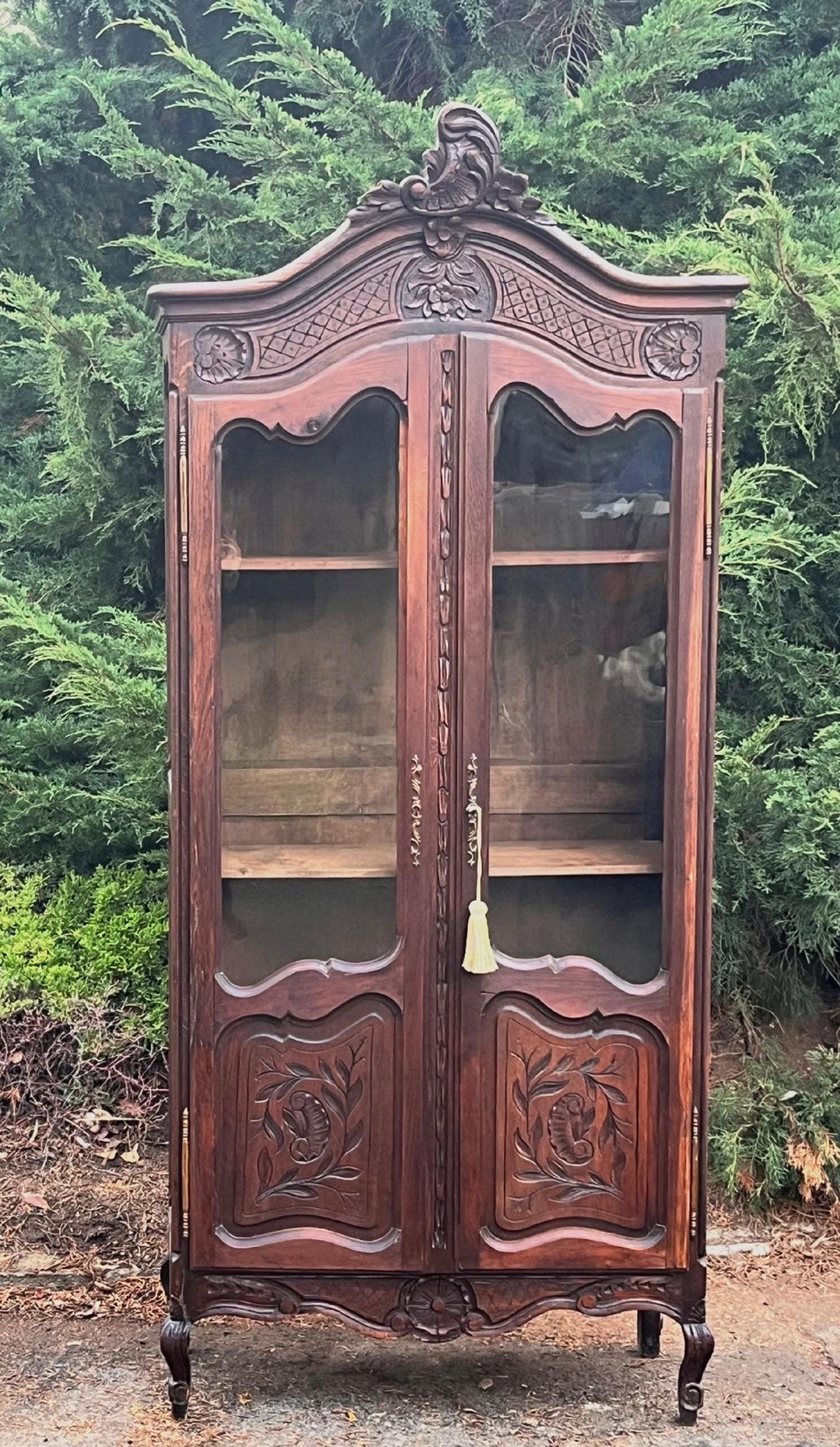 Antique Louis XV Rococo Cabinet, Hand-carved and Complete With Working ...