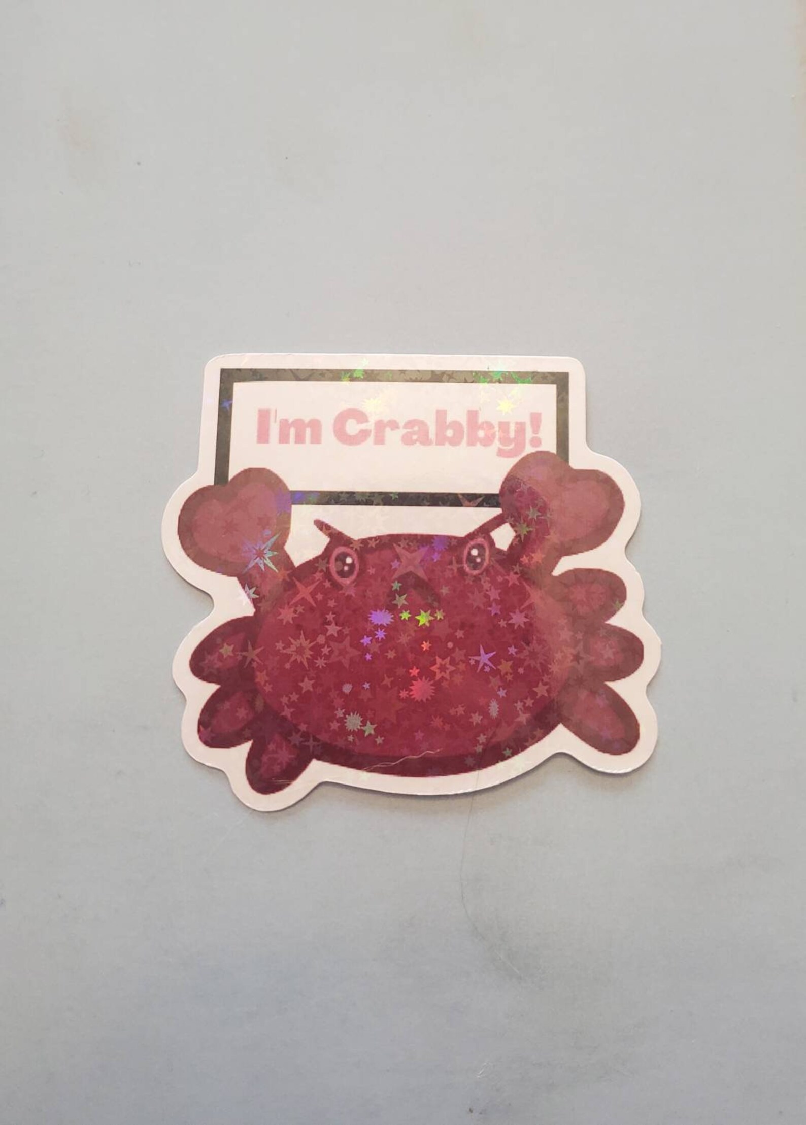 Glitter Crab Sticker, Cute Sticker, Sparkly Sticker, Glitter Sticker ...