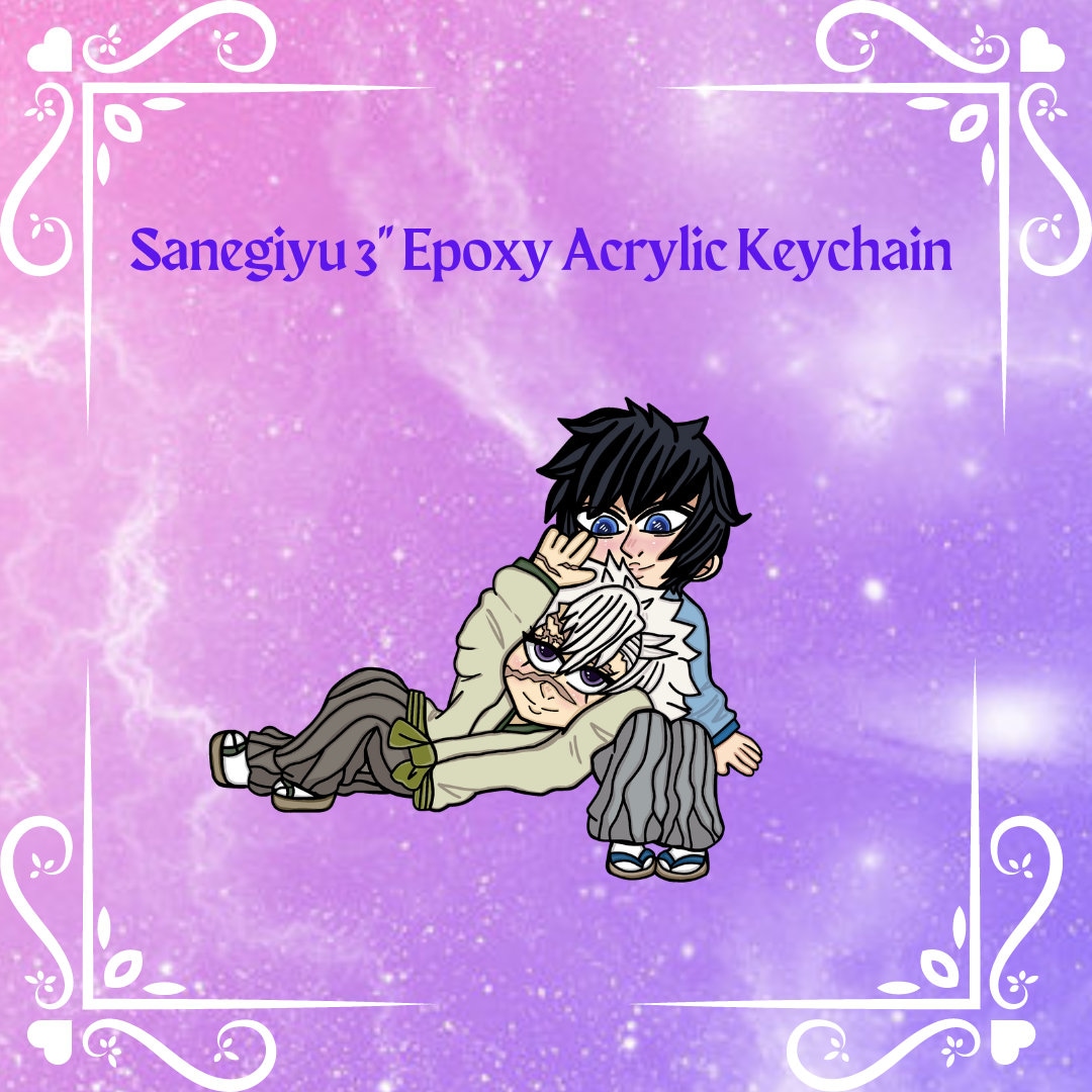 Demon Anime Sanegiyu Epoxy Double- Sided 3" Keychain - Etsy