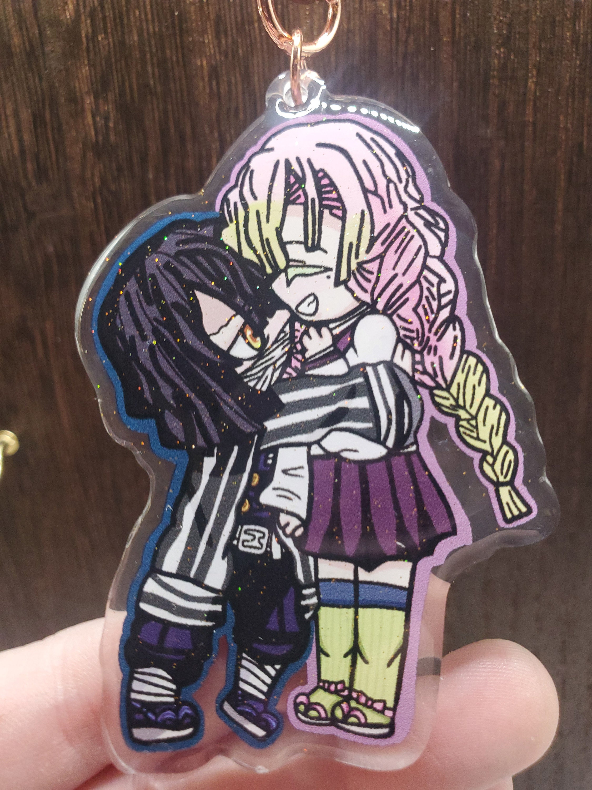 Demon Anime Obanai Mitsuri Keychain Demon Anime Keychain - Etsy