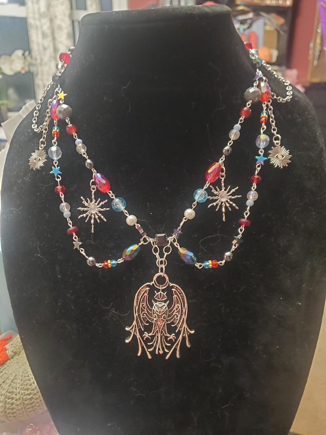 Helluva Boss|stolas Inspired Beaded Choker| Adjustable Fit - Etsy