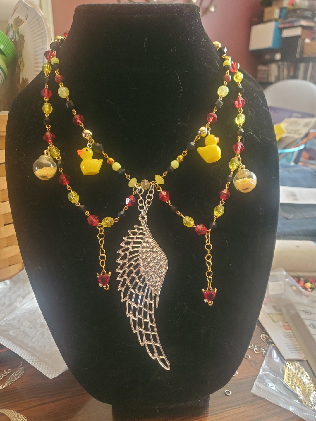 Hazbin Hotel| Lucifer Inspired Beaded Choker| Adjustable Fit - Etsy