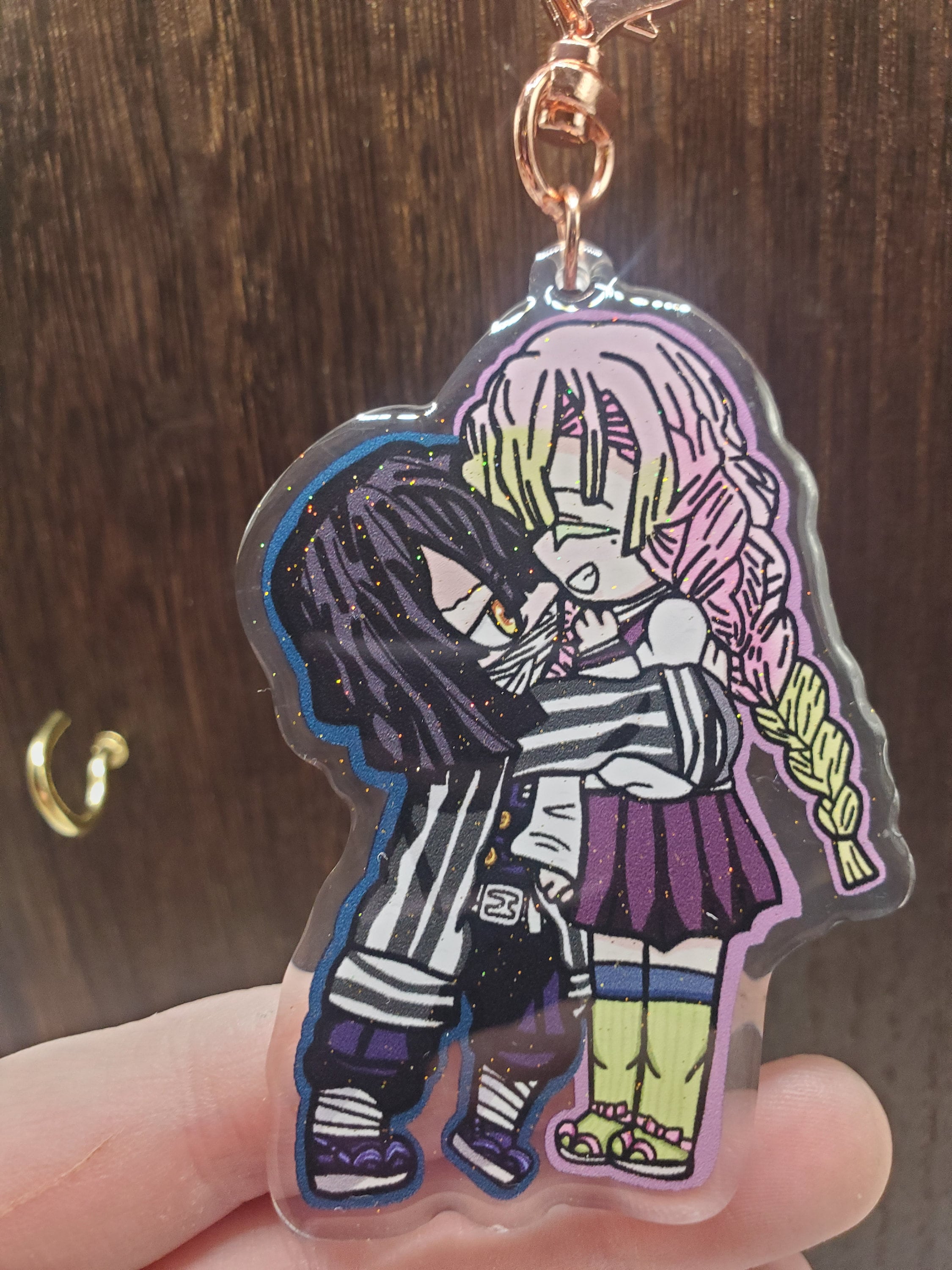 Demon Anime Obanai Mitsuri Keychain Demon Anime Keychain - Etsy