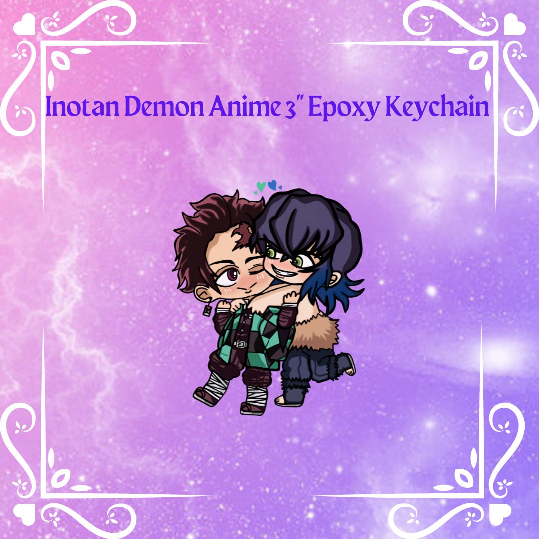 Inotan Demon Anime 3" Glitter Epoxy Keychain - Etsy