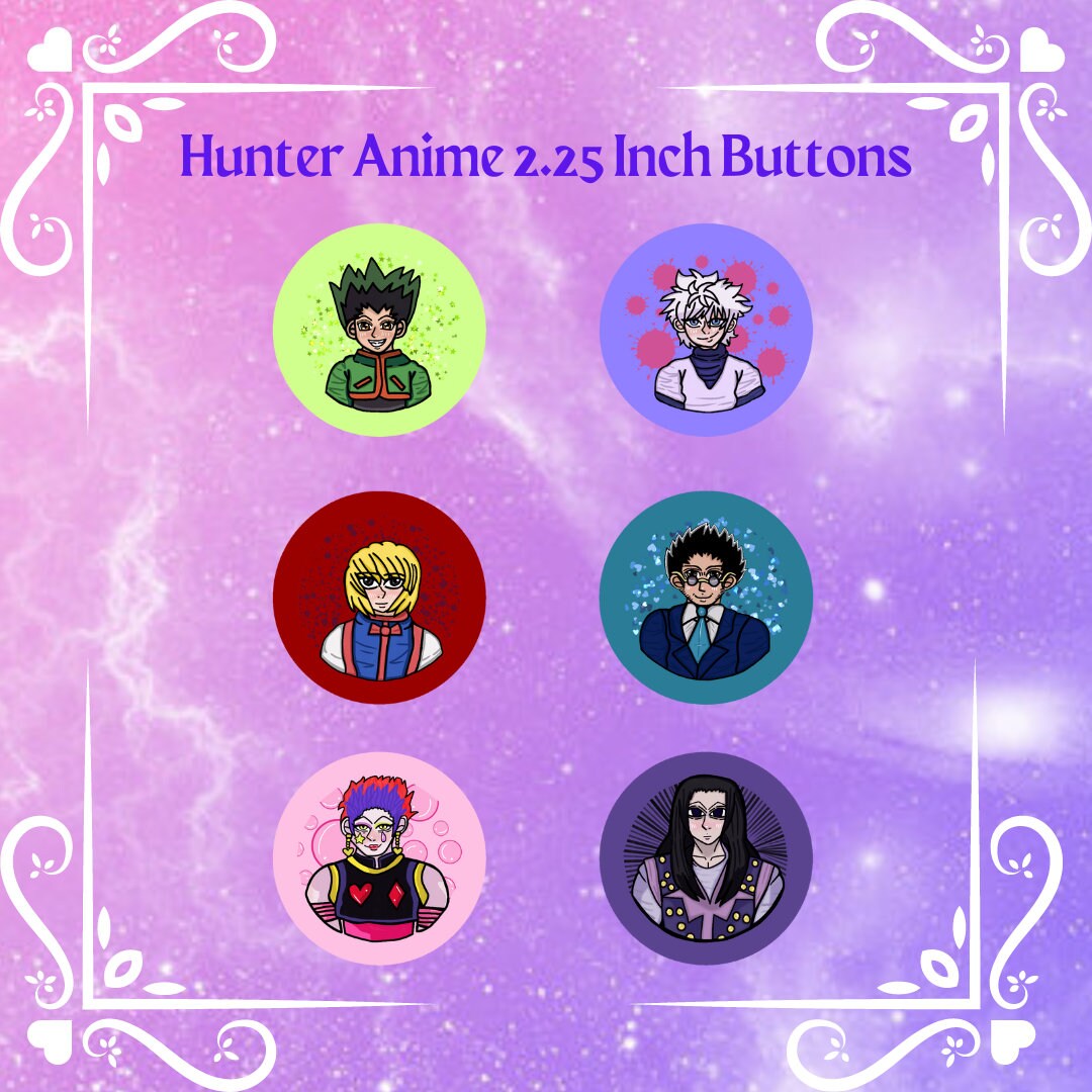 Hunter Anime 2.25 Inch Buttons - Etsy