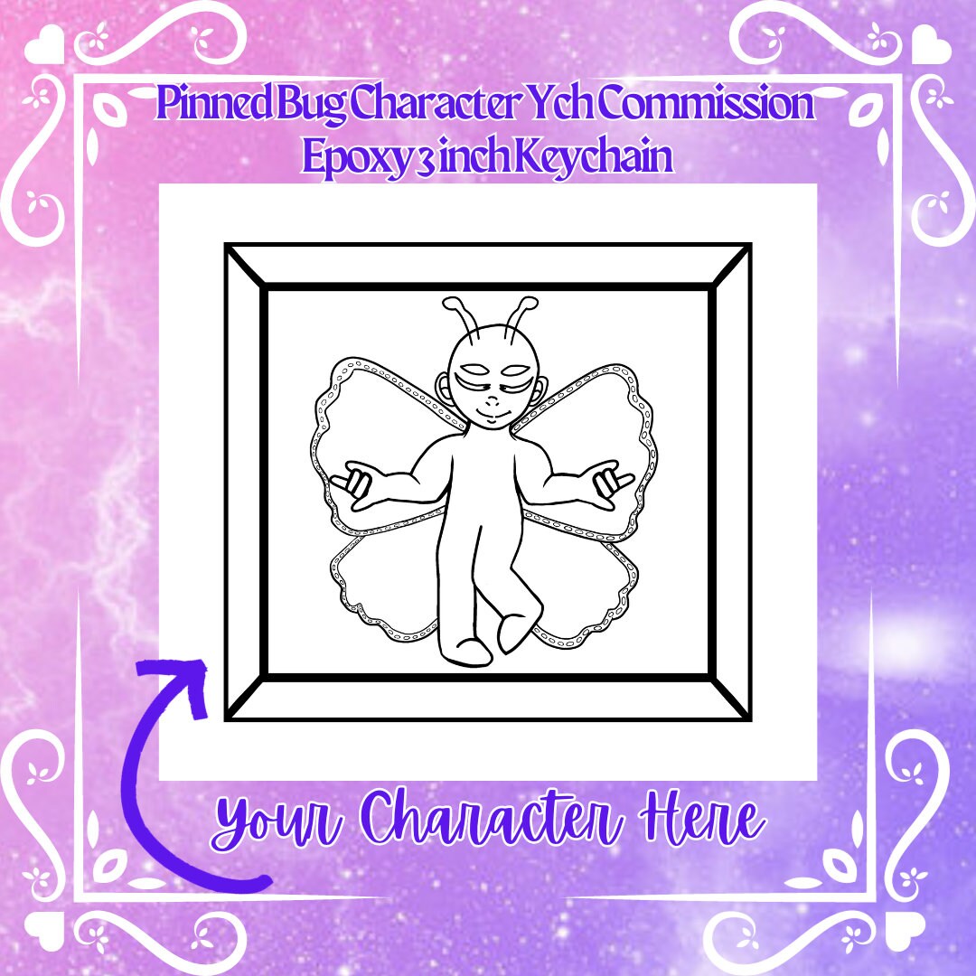 Pinned Character Bug YCH Commission 3 Inch Epoxy Double - Sided ...